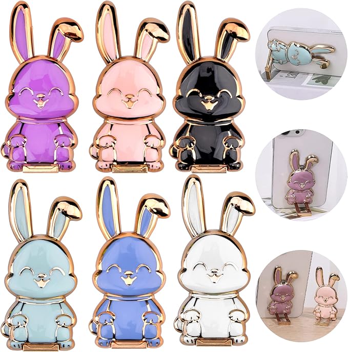 xinrongda Foldable Bunny Phone Bracket, Easter Bunny Phone Holder ...