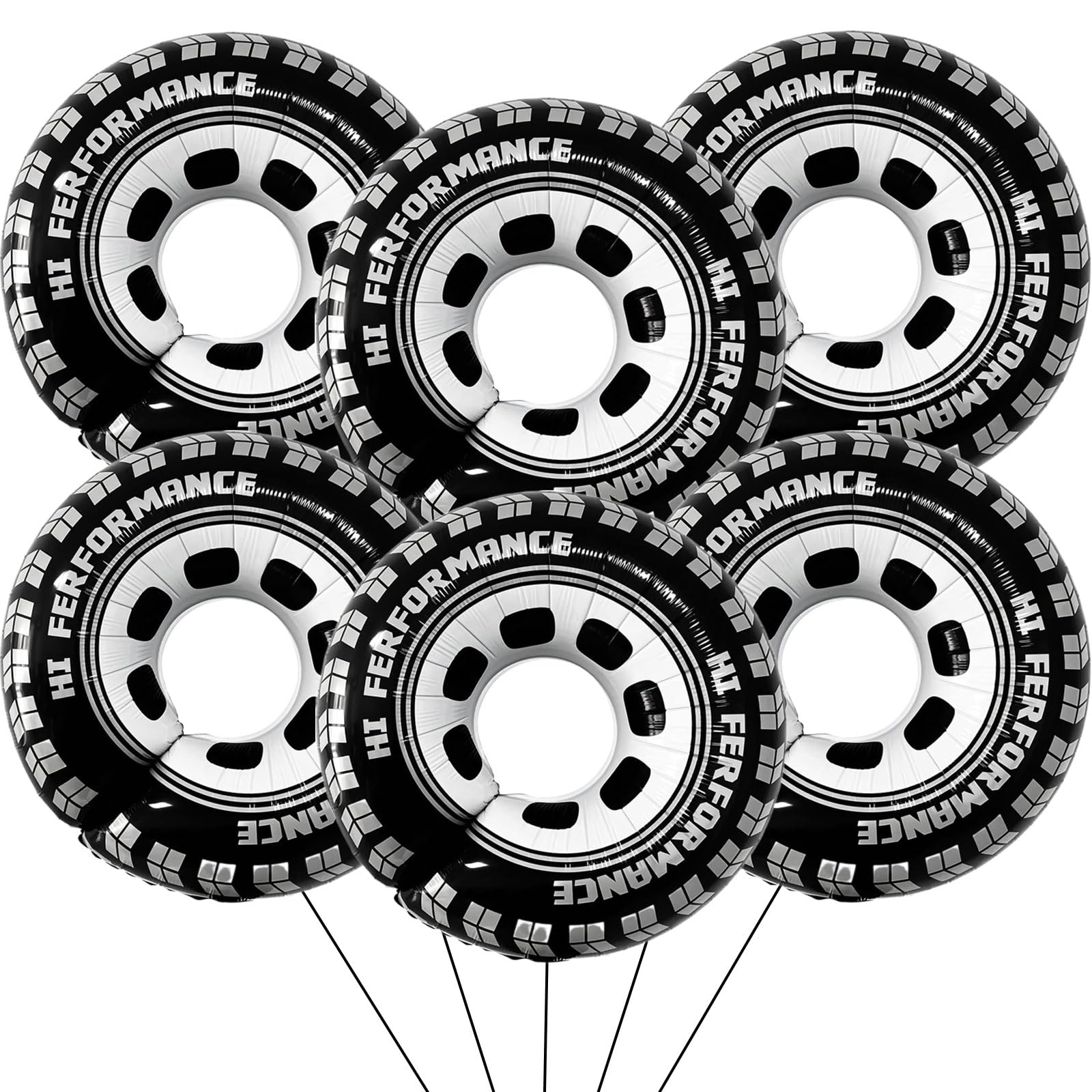 Amazon.com: 30 Inch Wheel Balloons, Race Car Tire Balloons, Racing Cars ...