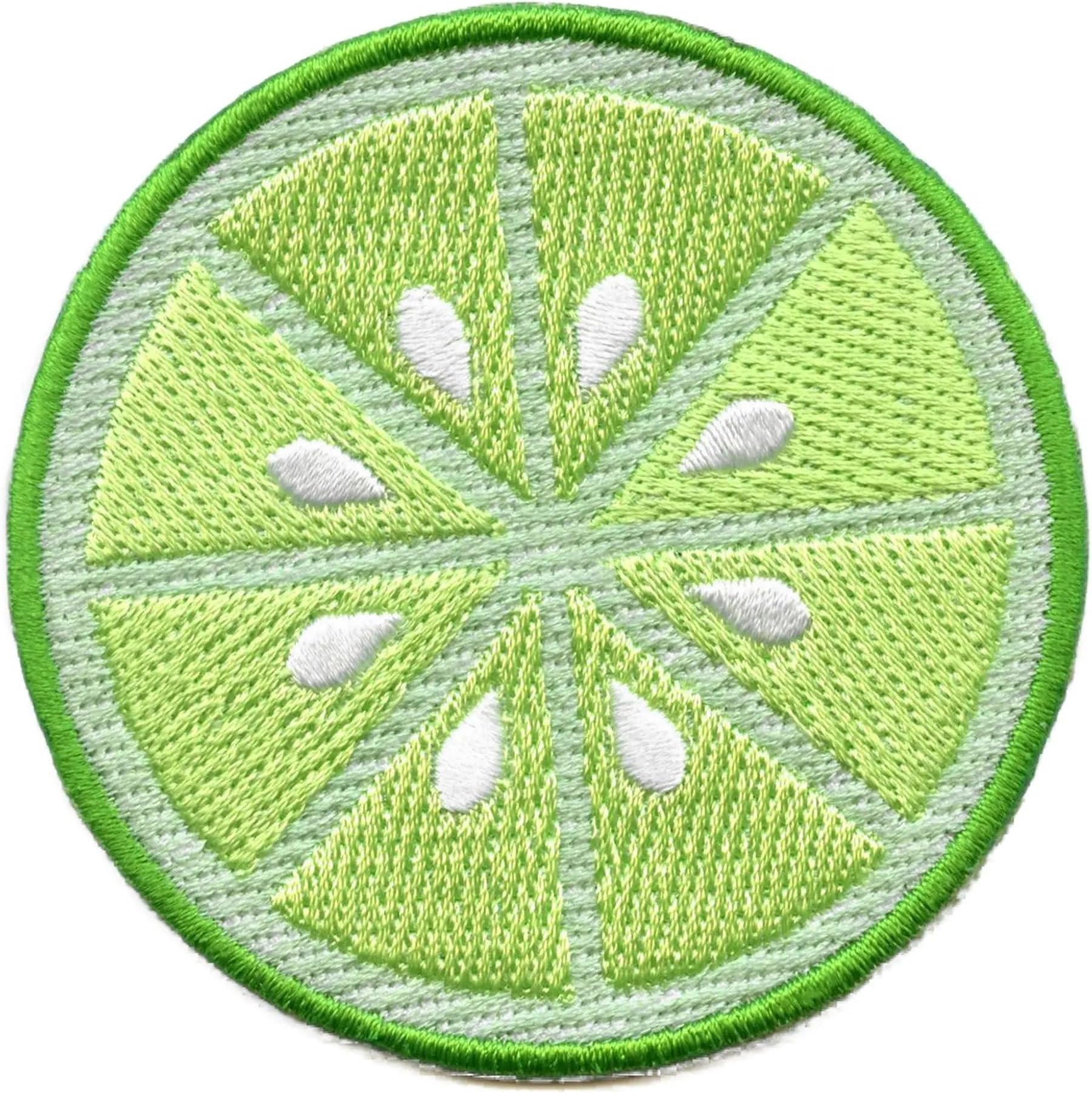 Amazon.com: Orange Slice Round Patch Fresh Cut Citrus Embroidered Iron ...