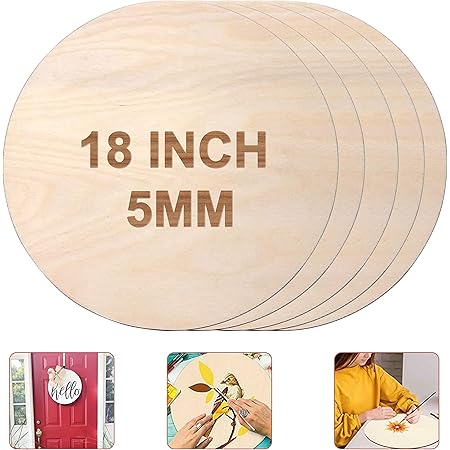 Amazon.com: Wood Circles 18 inch, 1/8 Inch Thick, Birch Plywood Discs ...
