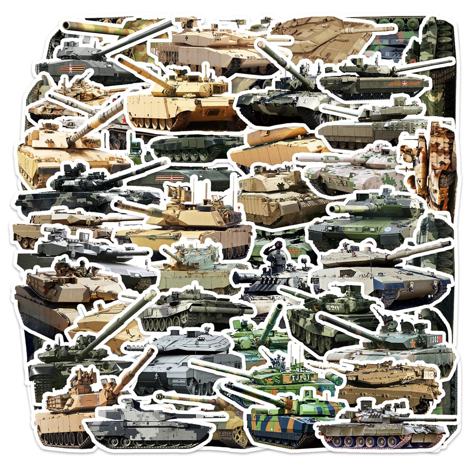 Amazon.com: 50PCS Military Stickers Pack for Kids, Tank Vinyl ...