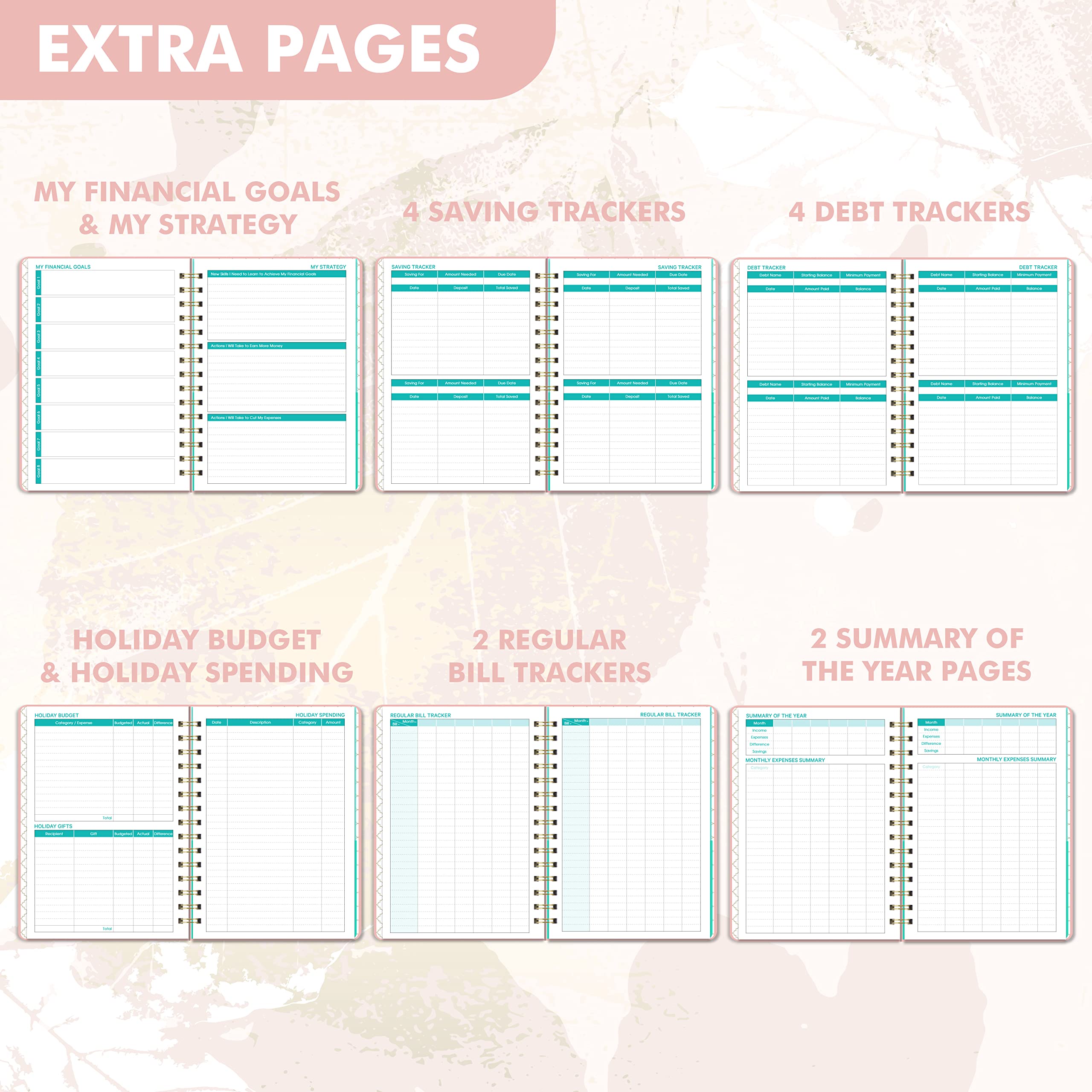 Snapklik.com : Budget Planner - 12 Month Financial Organizer, Expense ...