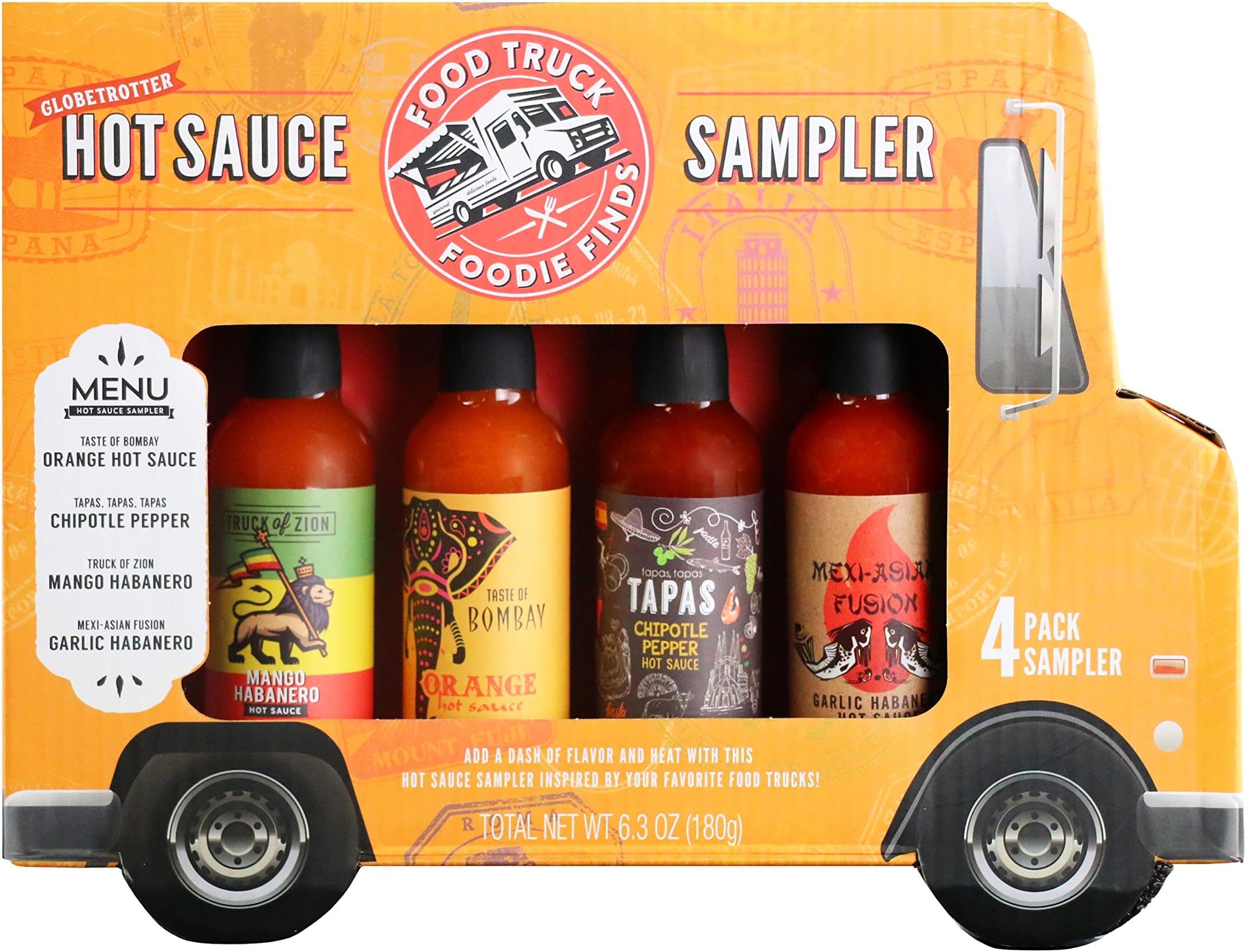 Amazon.com : Thoughtfully Gourmet, Hot Sauce Sampler: Globetrotter ...