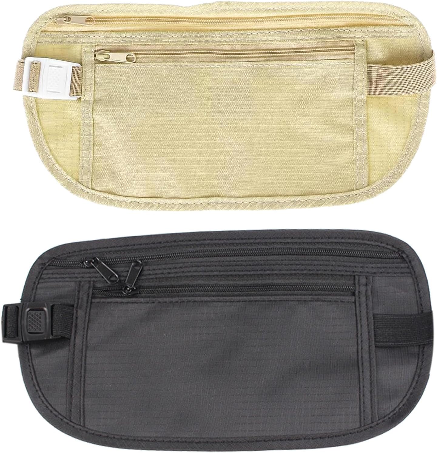 Money Belt, 2 Pieces Money Belts for Travel Hidden, Travel Money Belt ...
