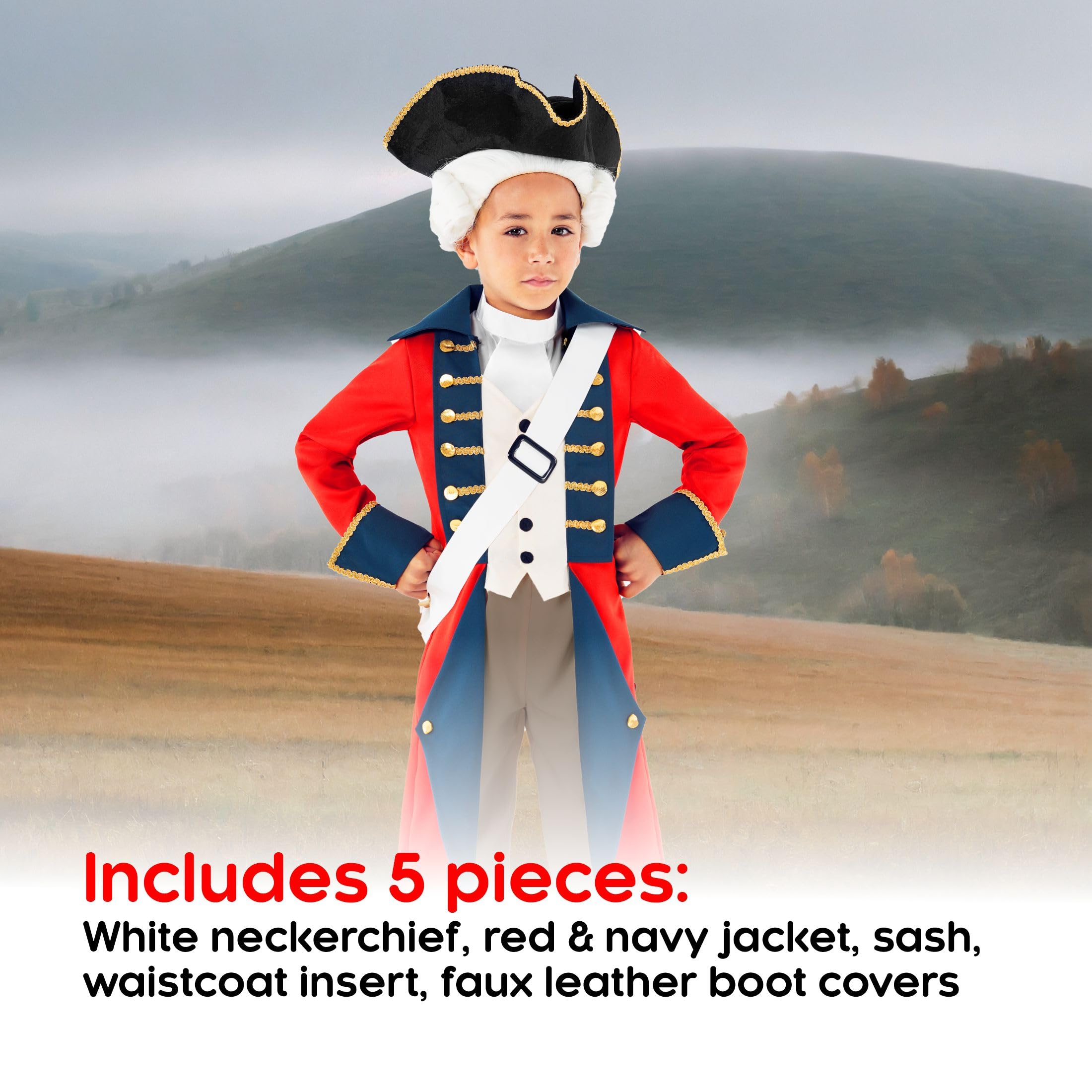 Snapklik.com : Revolutionary War Kids Costume - Colonial Boys British ...