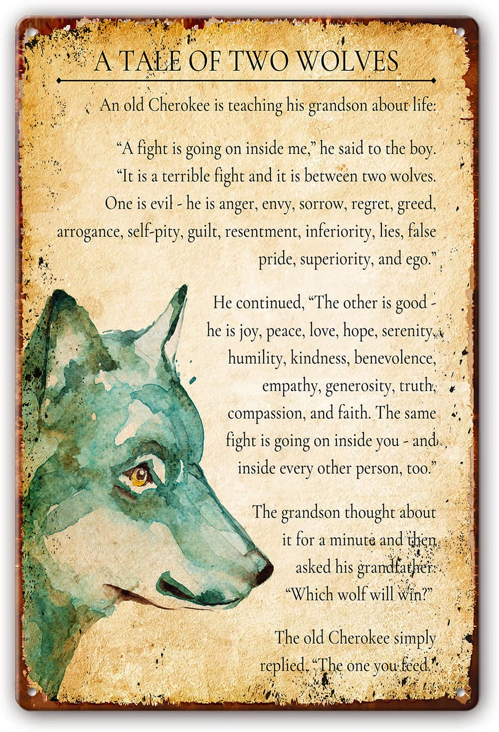 Native American Wolf Quotes Native American Quote "the Wolf You Feed"