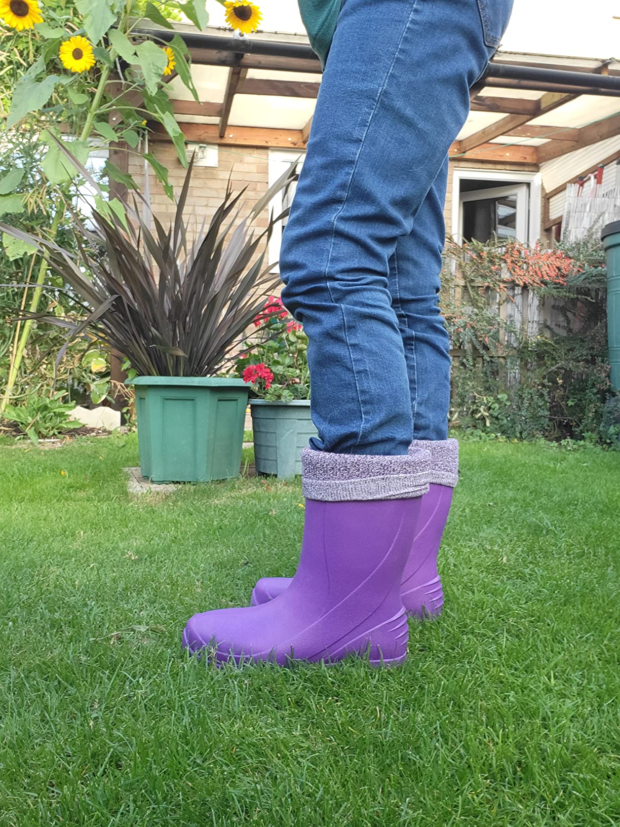 Ladeheid Women's EVA Thermo Extra Light Wellington Boots Rainy Wellies ...