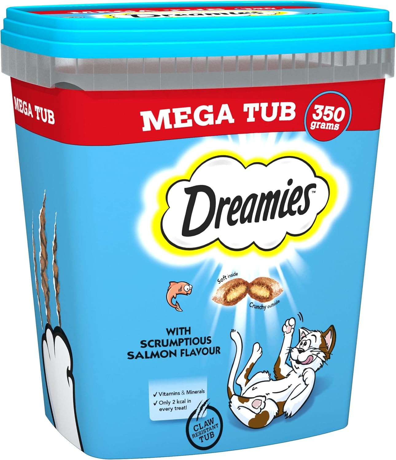 Dreamies Cat Treats, Tasty Snacks with Delicious Salmon Flavour, Pack ...