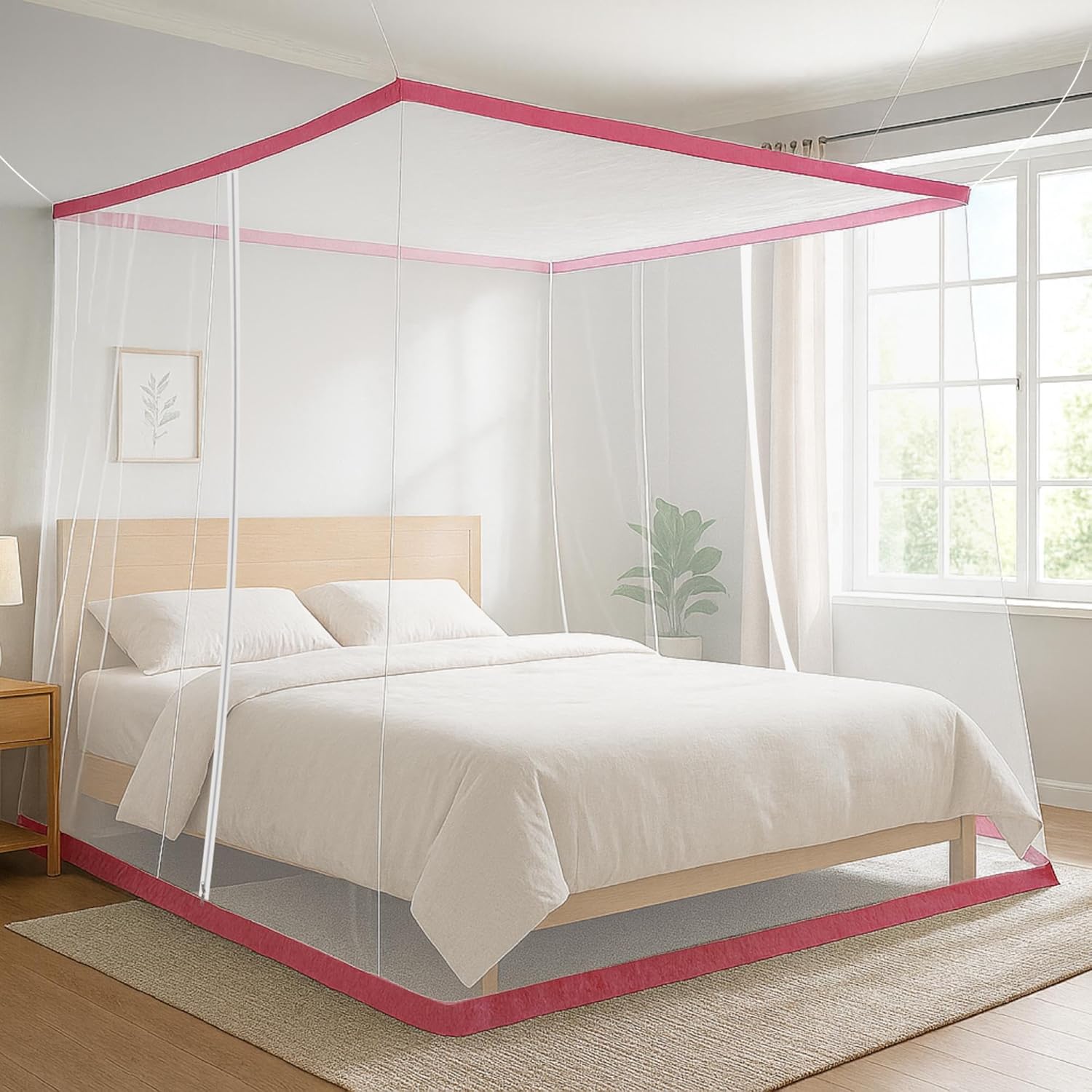 Classic Mosquito Net for King Size Bed with Double Zipper | Foldable ...