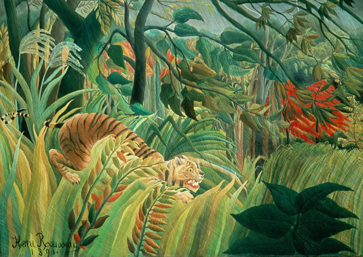 Henri Rousseau Tiger Rousseau In A Tropical Forest. Struggle Between