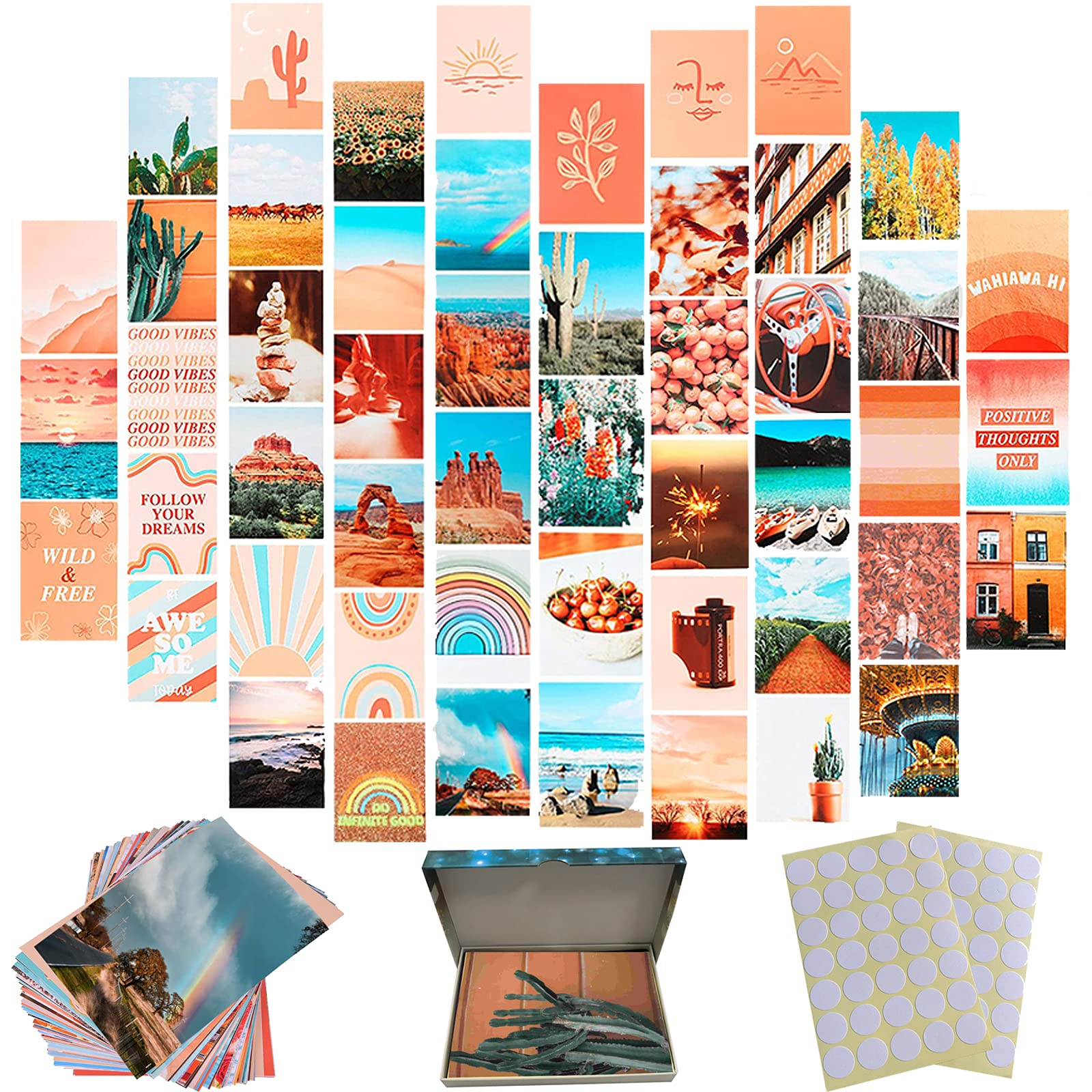 Wall Collage Kit Aesthetic Pictures 50pcs Photo Collage Kit Wall ...