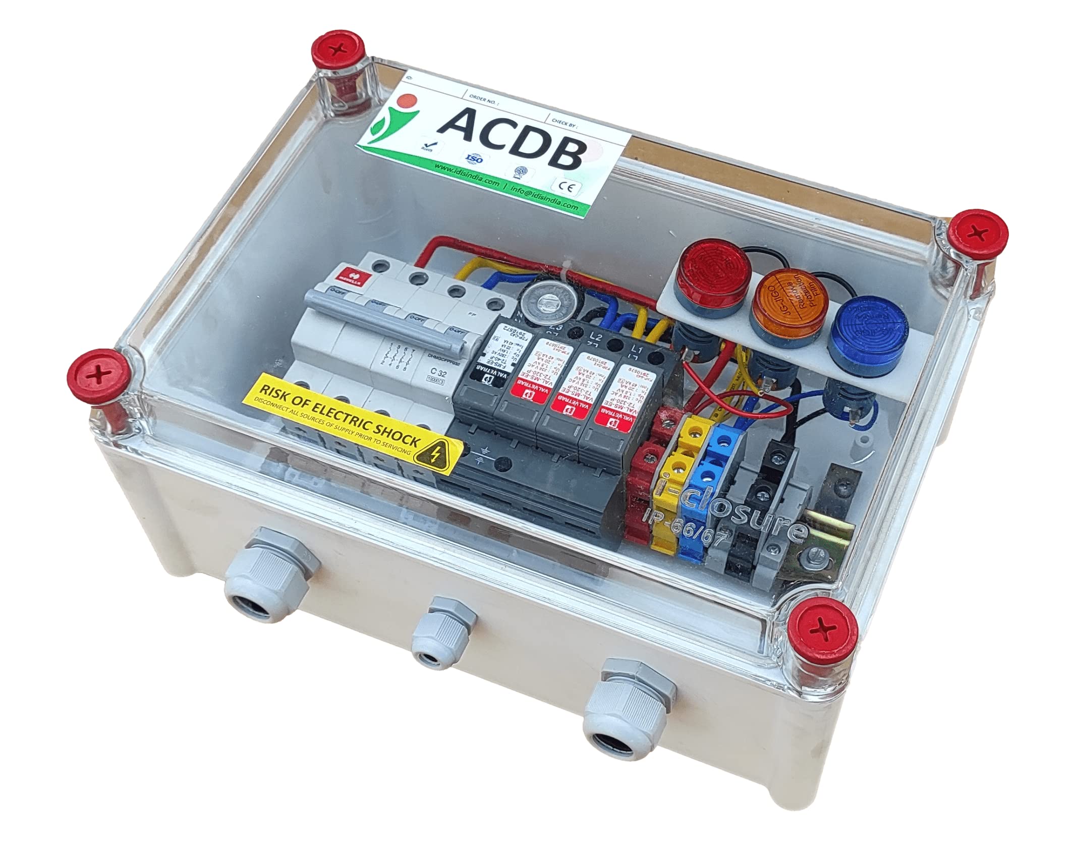 Buy Idis India Three Phase Solar ACDB 1 to 10 KW with MCB and SPD and ...