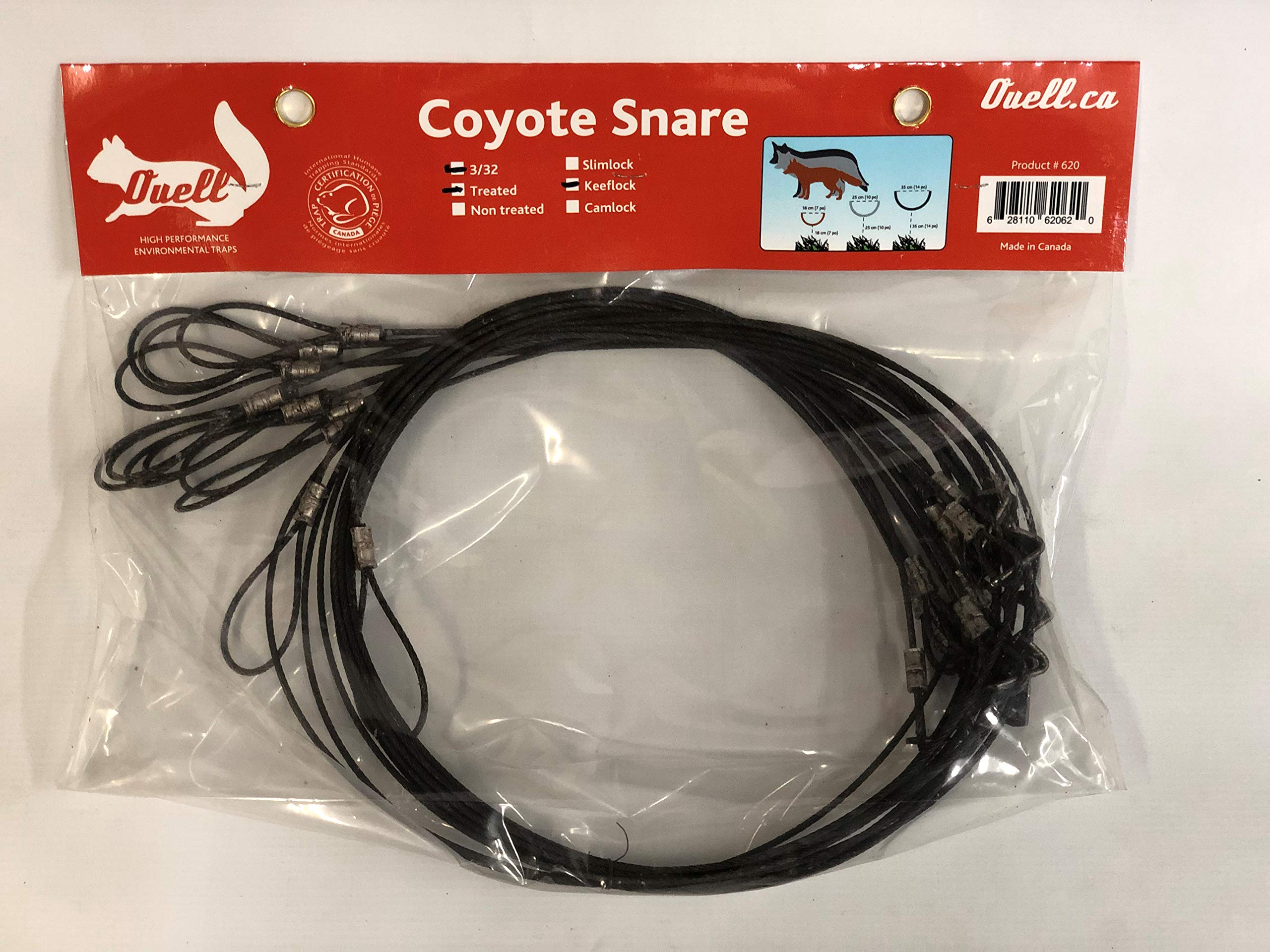Coyote Snares - Bag of 12 - Ready to use, Effectively captures Coyote ...