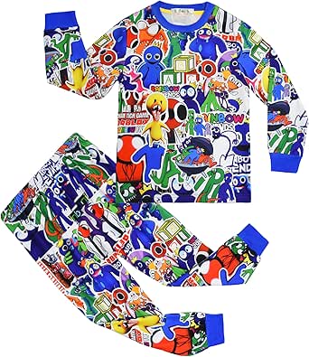 Amazon.com: Kirzdclo Rainbow Friends Boys Pajamas Kids 2pcs/set Pjs ...