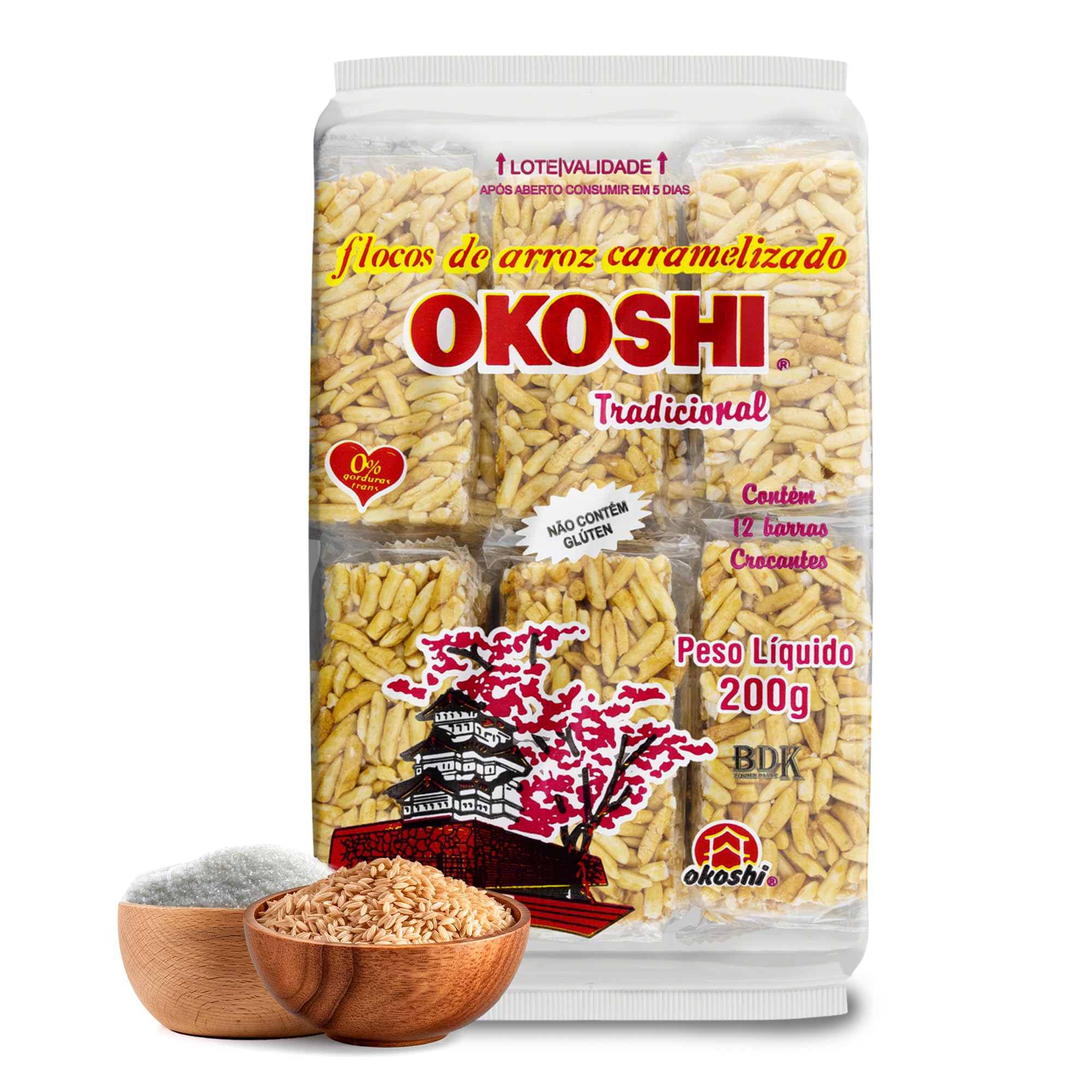 OKOSHI - Okoshi Tradicional 12 Barrinhas - Snacks Saudáveis, Lanches Fit para a Dieta - Vegano ...