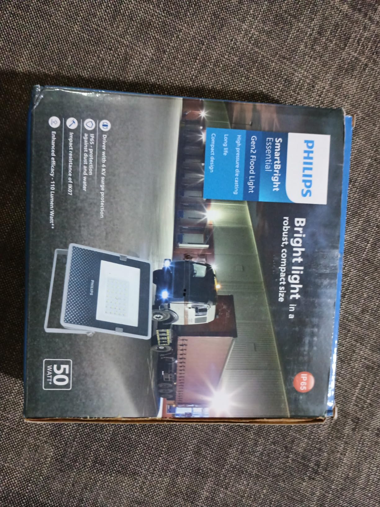 PHILIPS 150-Watt LED Flood Light | BVP176 LED165 Frosted Glass Flood ...