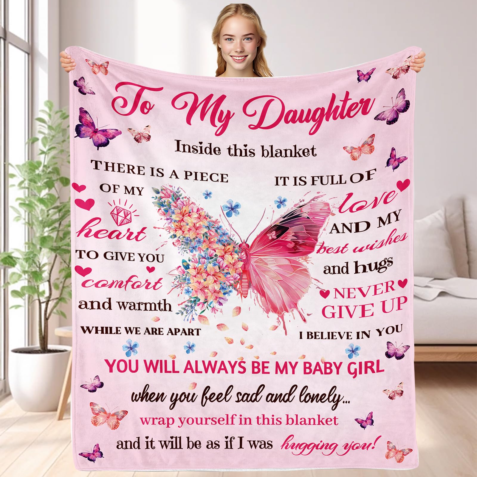 Amazon.com: TUCVHOX Daughter Gifts Butterfly, Daughter Gifts from Mom ...