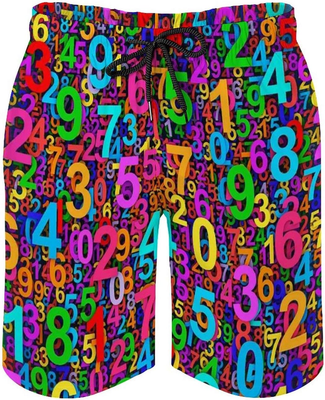 Amazon.com: Coseevel Floating Numbers Men with Pocket Beach Pants Mens ...