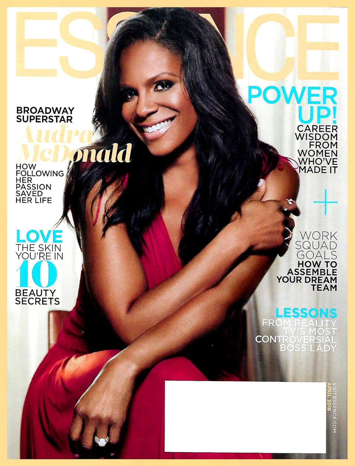 Essence Magazine (April, 2016) Audra McDonald Cover: Wall Periodicals ...