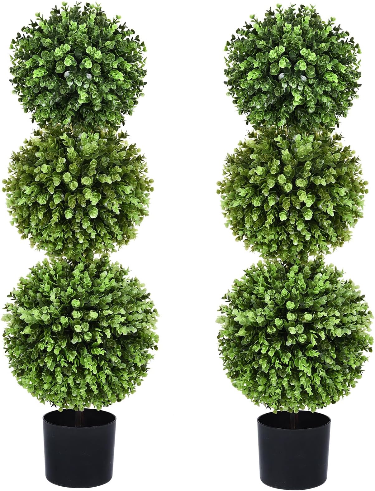 Amazon.com - JoyHome 2 Pack Artificial Topiary Trees, 3ft Faux Boxwood ...