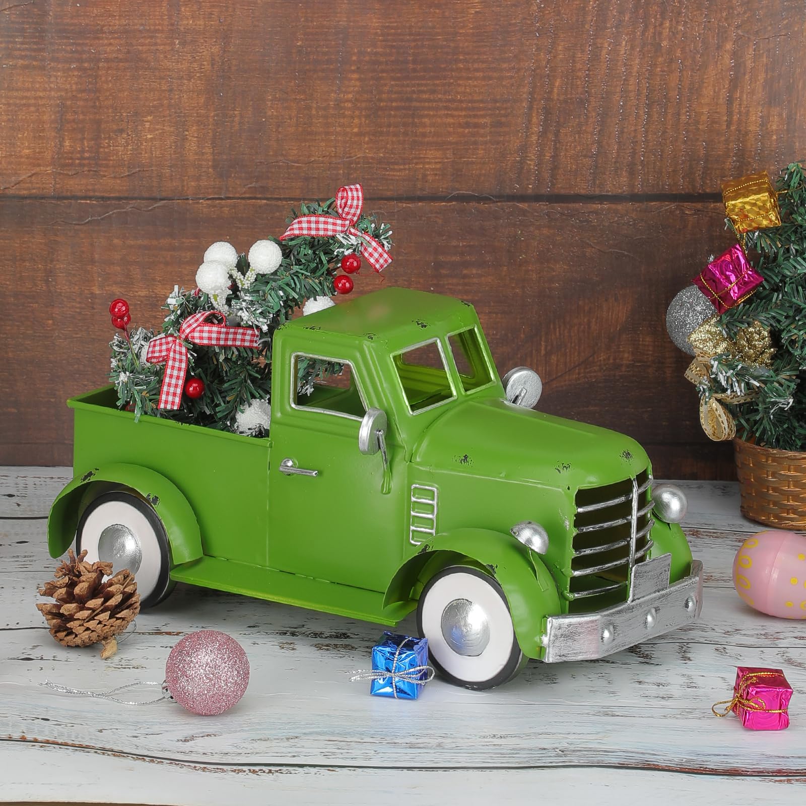 Thanksgiving Decorations Green Vintage Truck Decor, Vintage Truck ...
