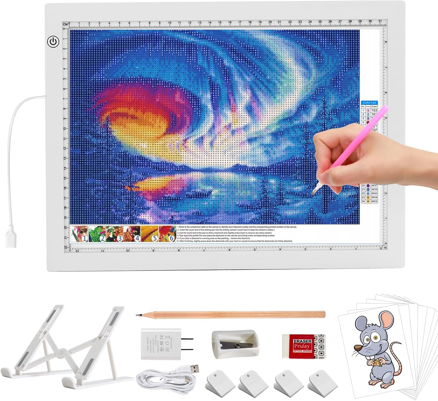 Amazon.com: A4 LED Light Box for Tracing, elice Artist Drawing Lightbox ...