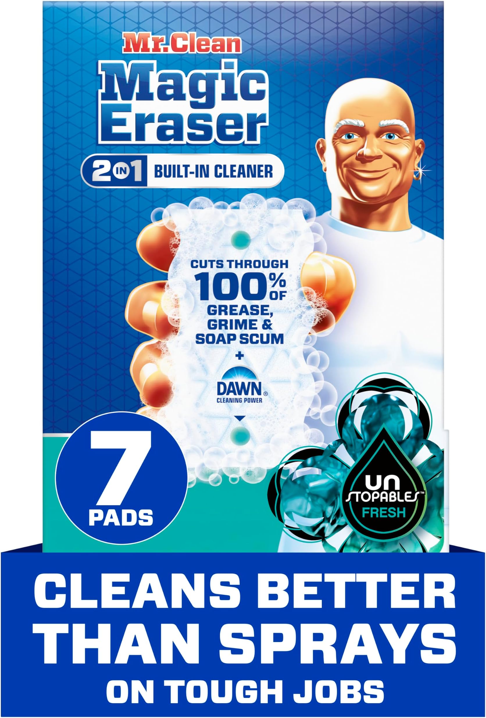 Amazon.com: Mr. Clean Magic Eraser Foaming Sponge, All Purpose Cleaner, Dawn Cleaning Power ...
