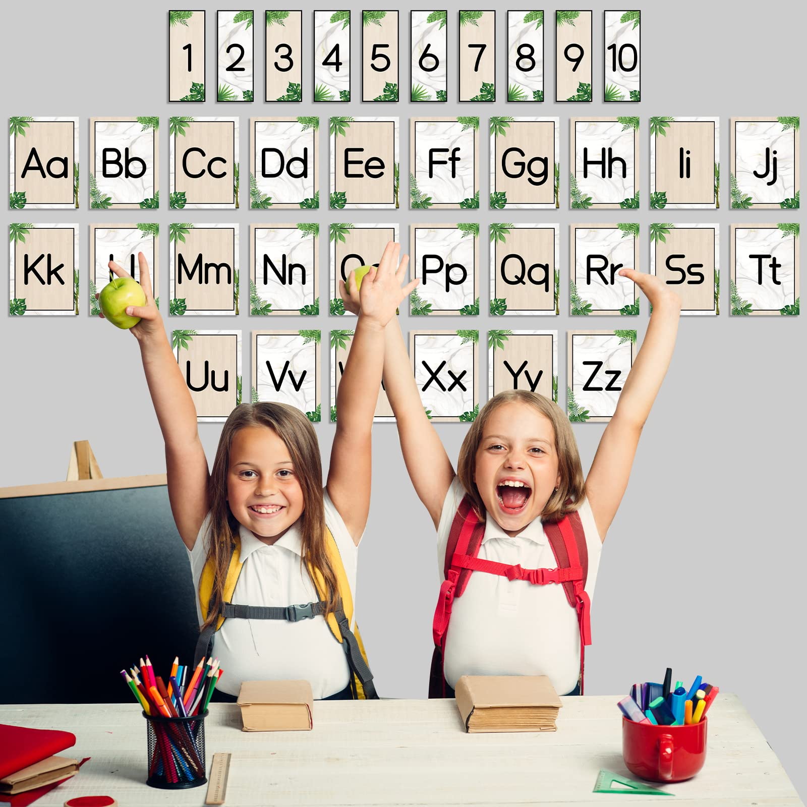 Snapklik.com : 56 Pcs Boho Alphabet And Number Bulletin Board Set Decor ...