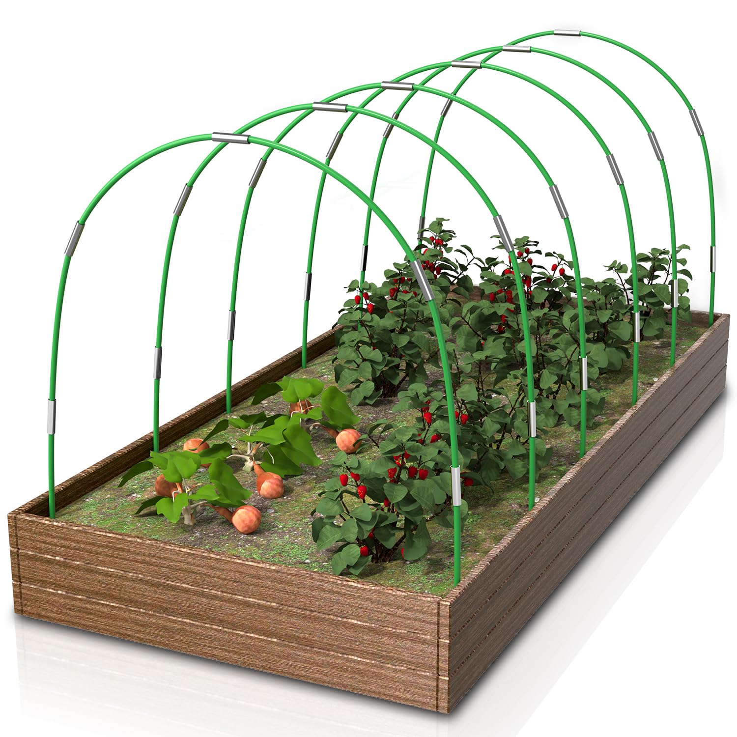 Snapklik.com : 36 PCS Greenhouse Hoops For DIY Grow Tunnel 6 Set DIY ...