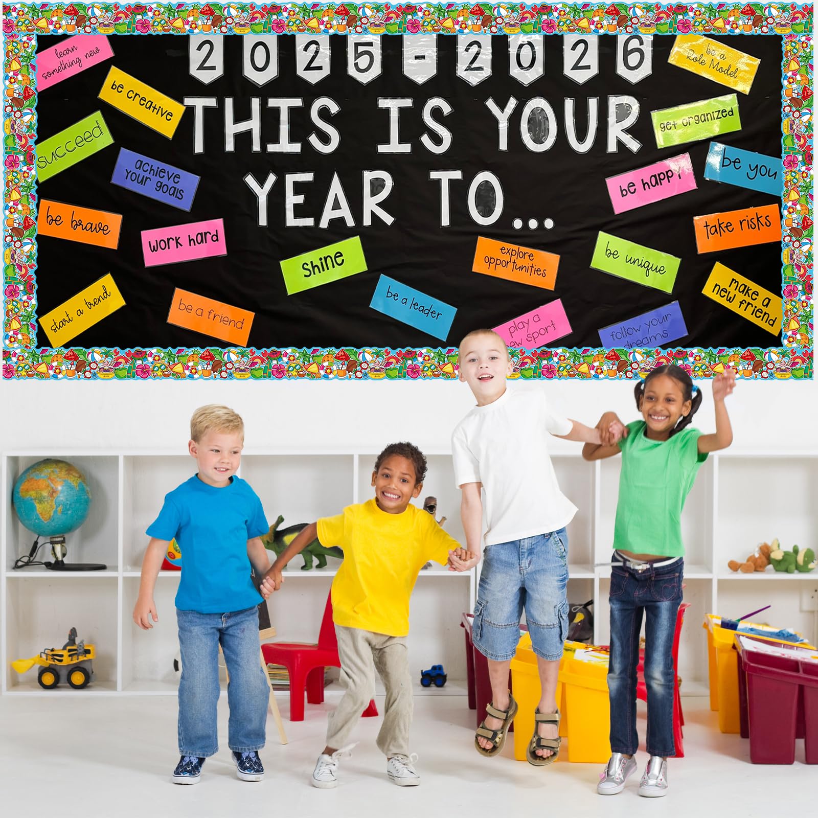 Snapklik.com : 65.6Ft Summer Bulletin Board Borders, Cute Coconut Drink ...