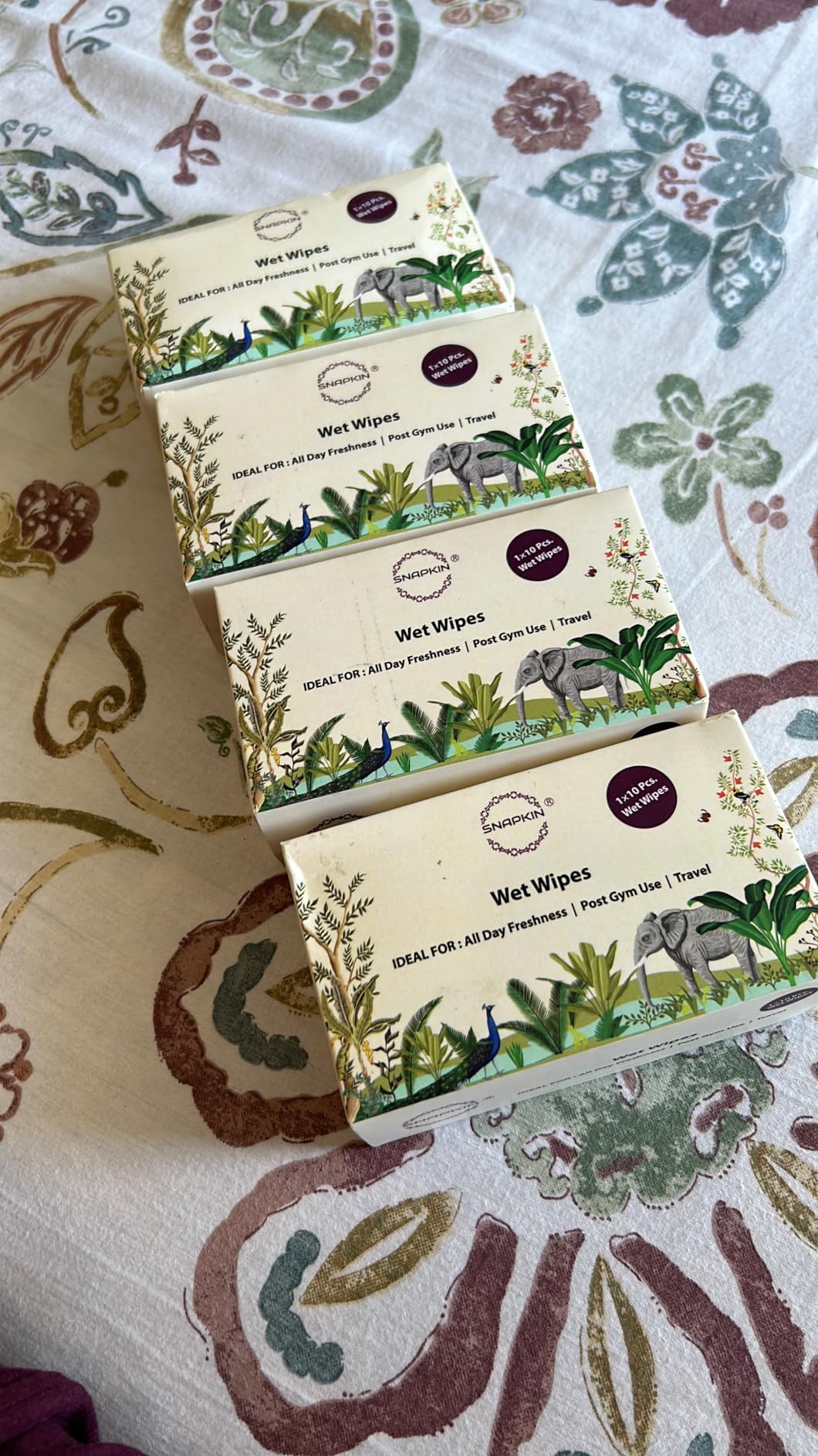 Amazon.in: Buy SNAPKIN Wet Wipes Pack of 4 Boxes - 10 Single-Use Wipes ...