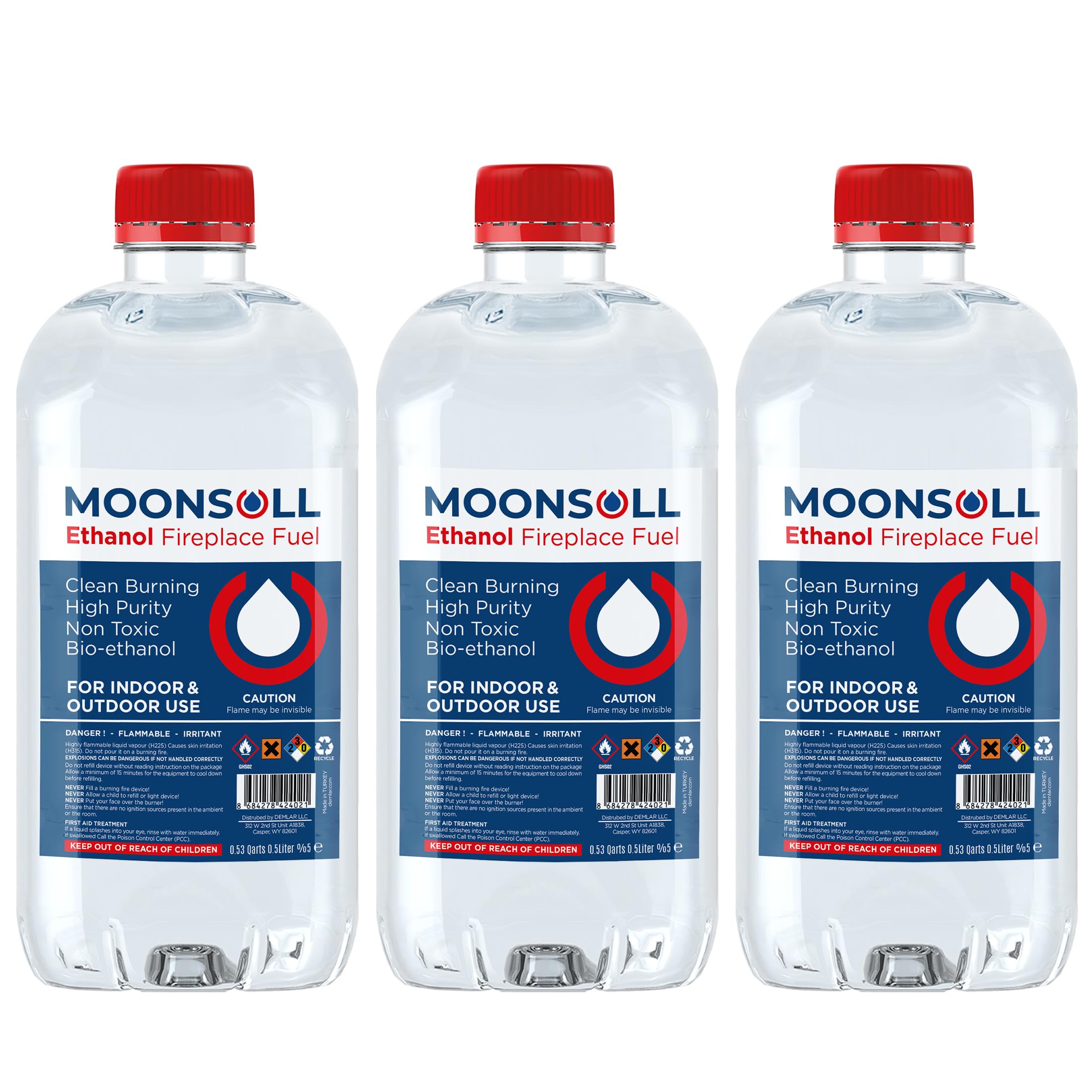 Amazon.com: Bioethanol Fuel for Table top Fire Pit (3x0.5Lt) Ethanol ...