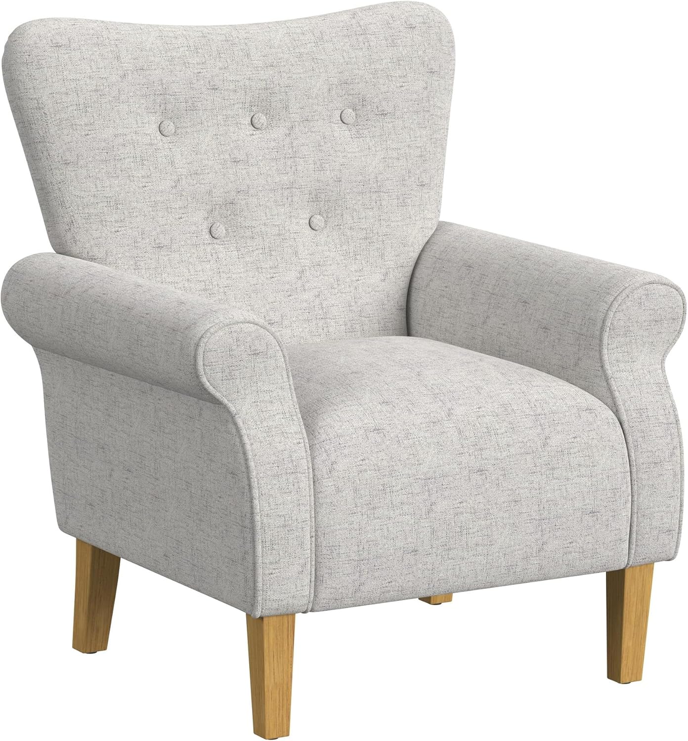 Homepop Home Decor | Upholstered Rolled Arm Wingback Accent Chair ...