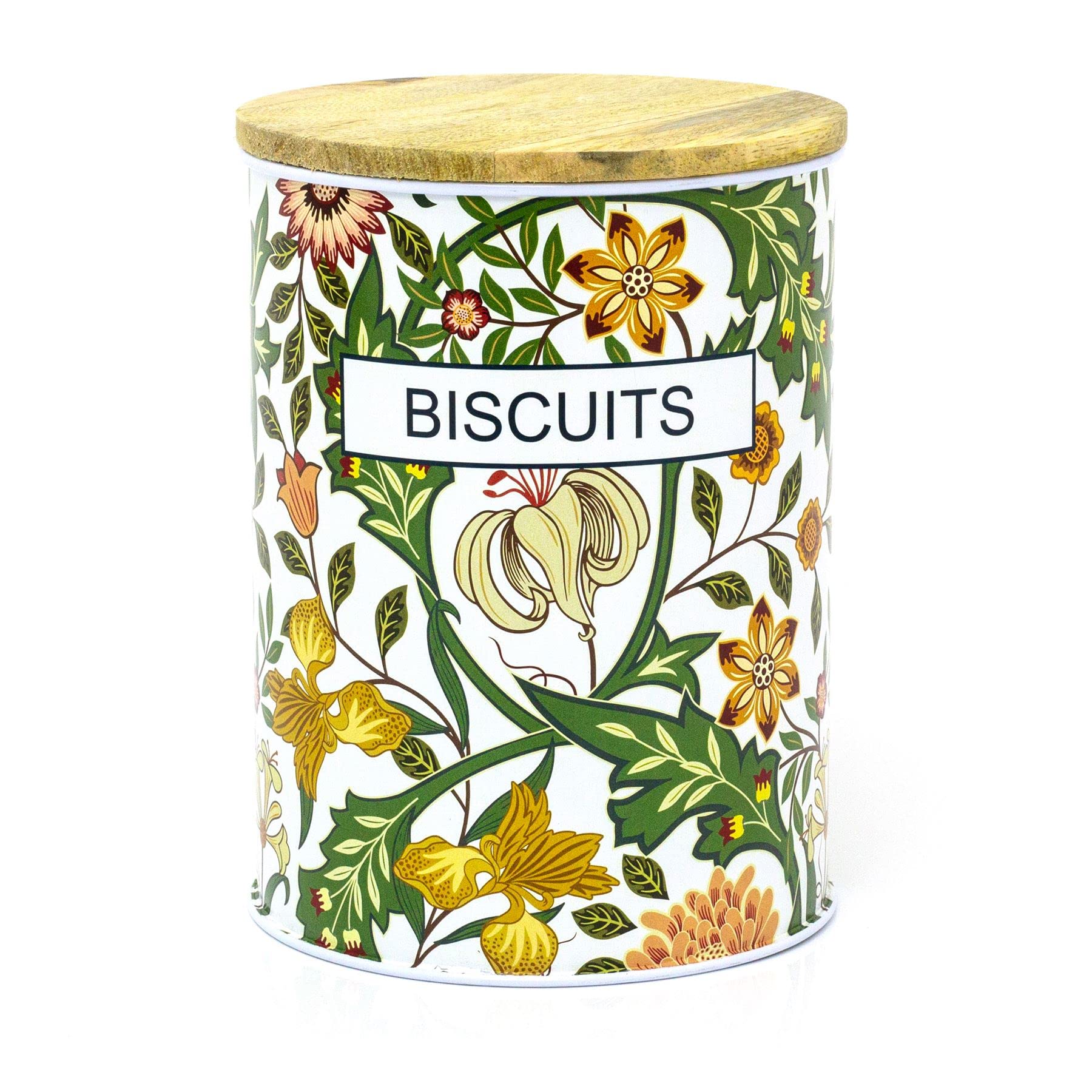 Retro Style Floral Airtight Biscuit Tin With Lid | Botanical Biscuit ...
