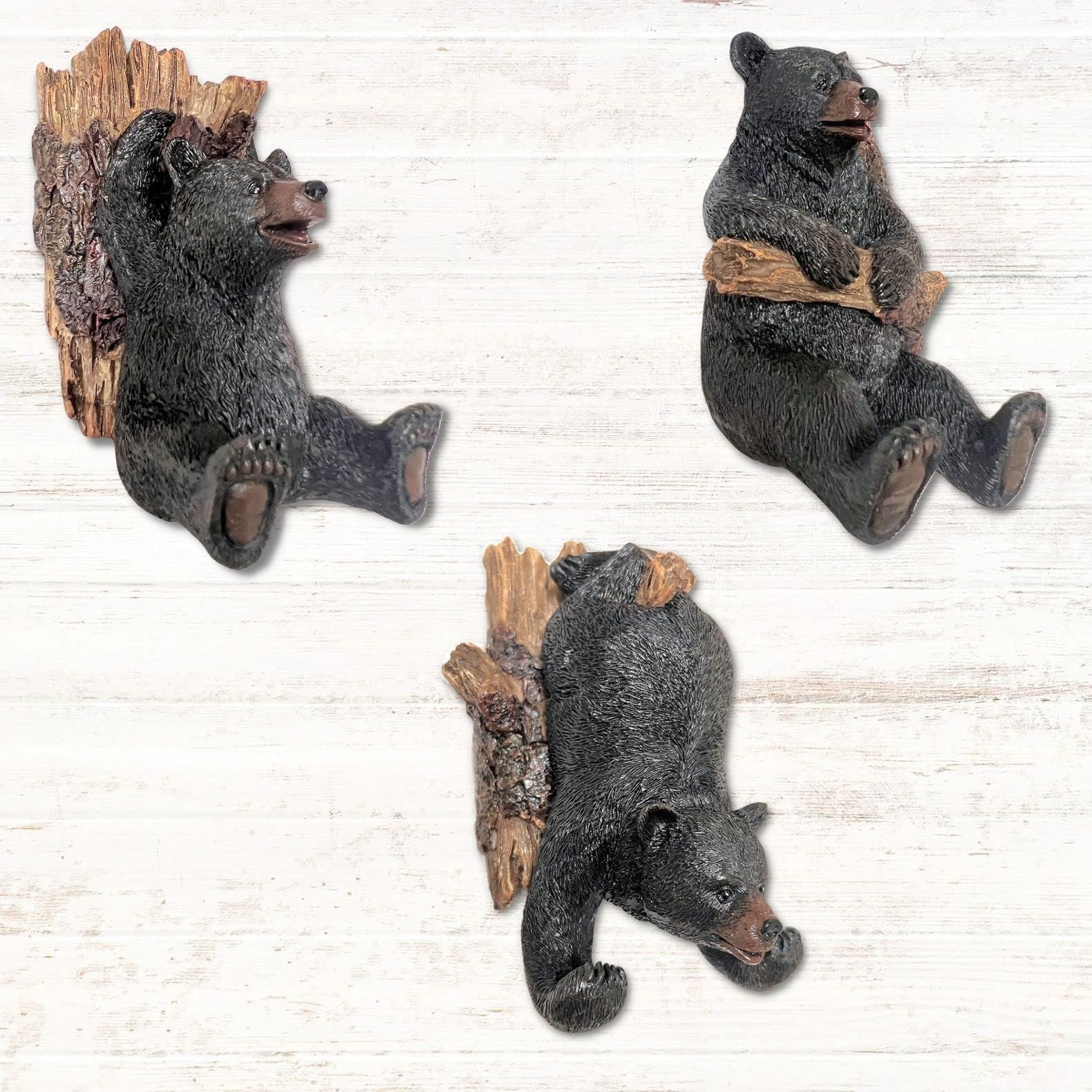 Amazon.com: BestGiftEver Black Bear Coat Hooks - Playful Black Bear on ...