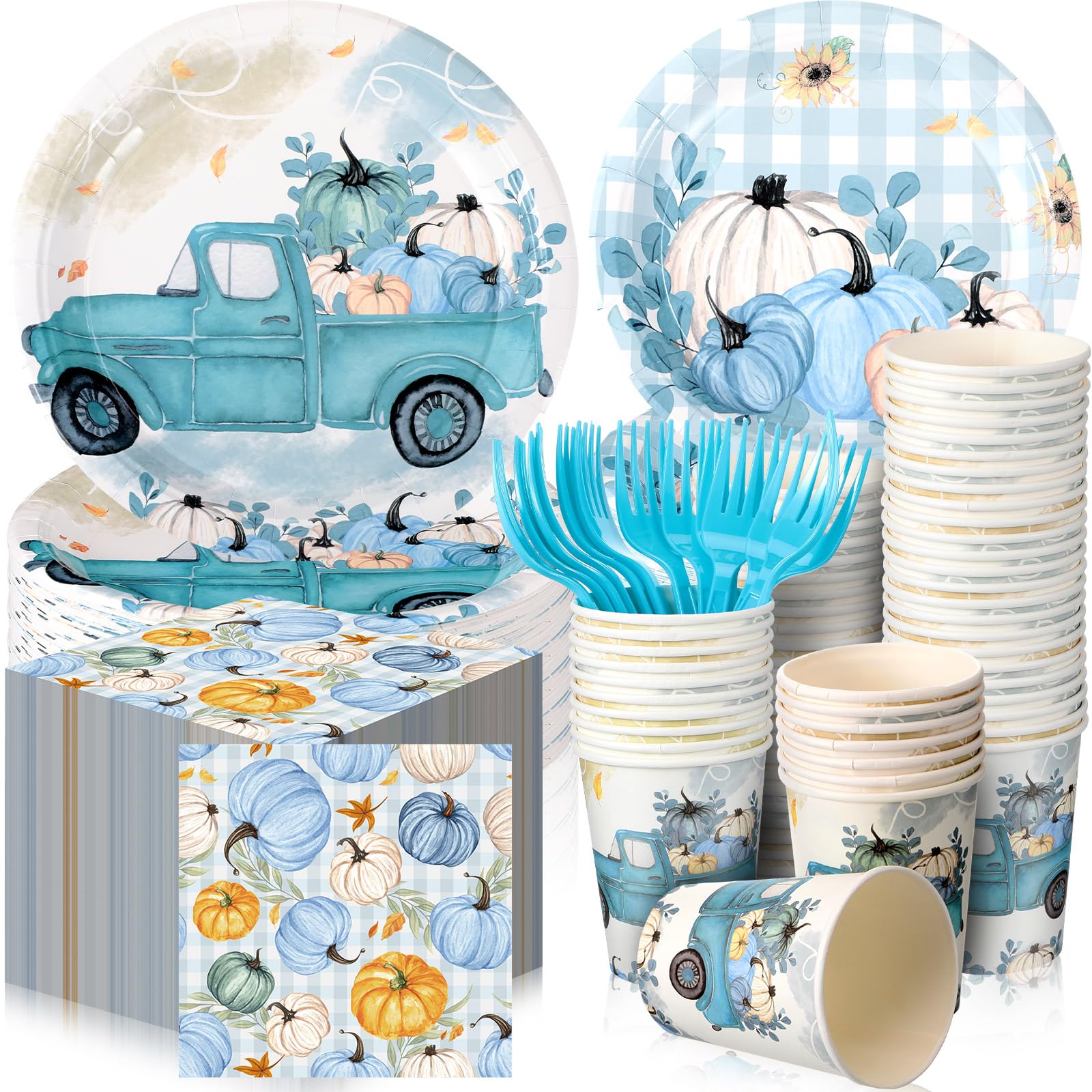 Amazon.com: Sliner 180 Pcs Thanksgiving Plates and Napkins Sets ...