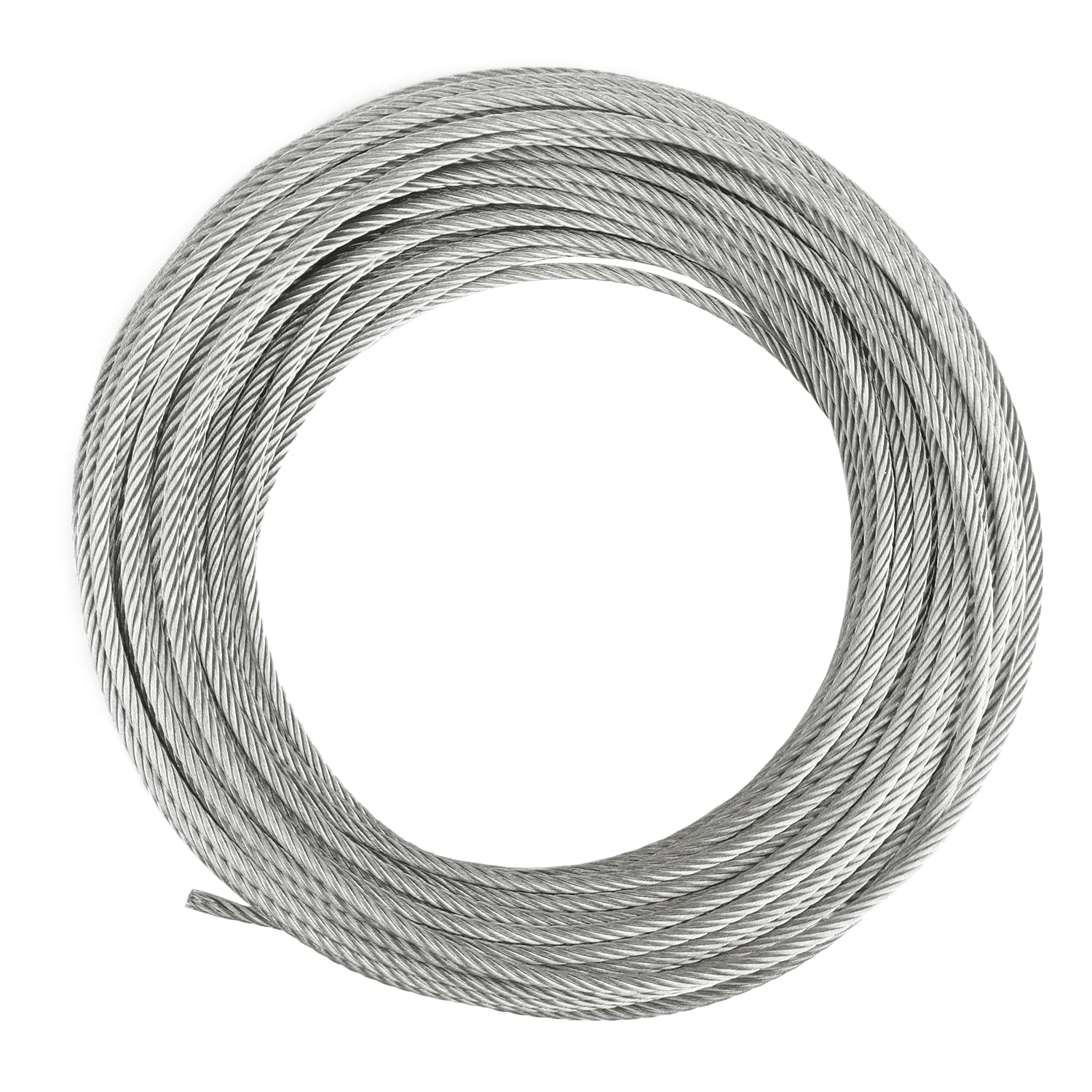 Snapklik.com : 147Ft 1/4 Stainless Steel Cable, 7X19 Steel Wire Rope ...