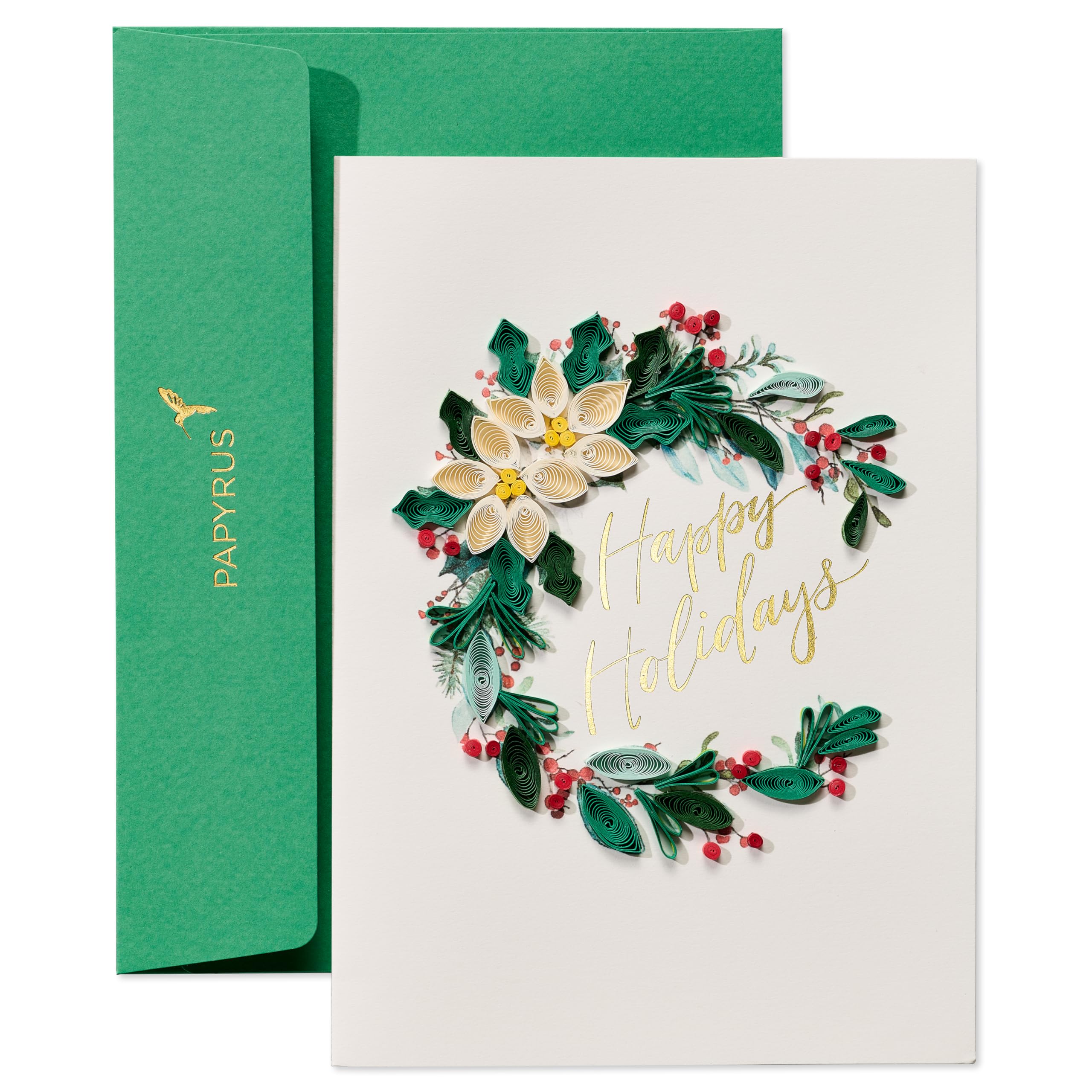 Amazon.com : Papyrus Christmas Card (Warmest Wishes) : Office Products