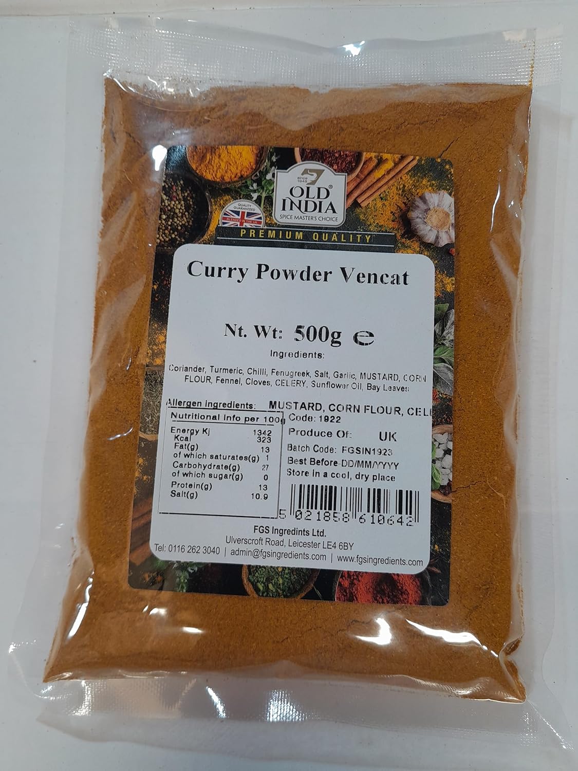 Old India Curry Powder Vencat 500g : Amazon.co.uk: Grocery