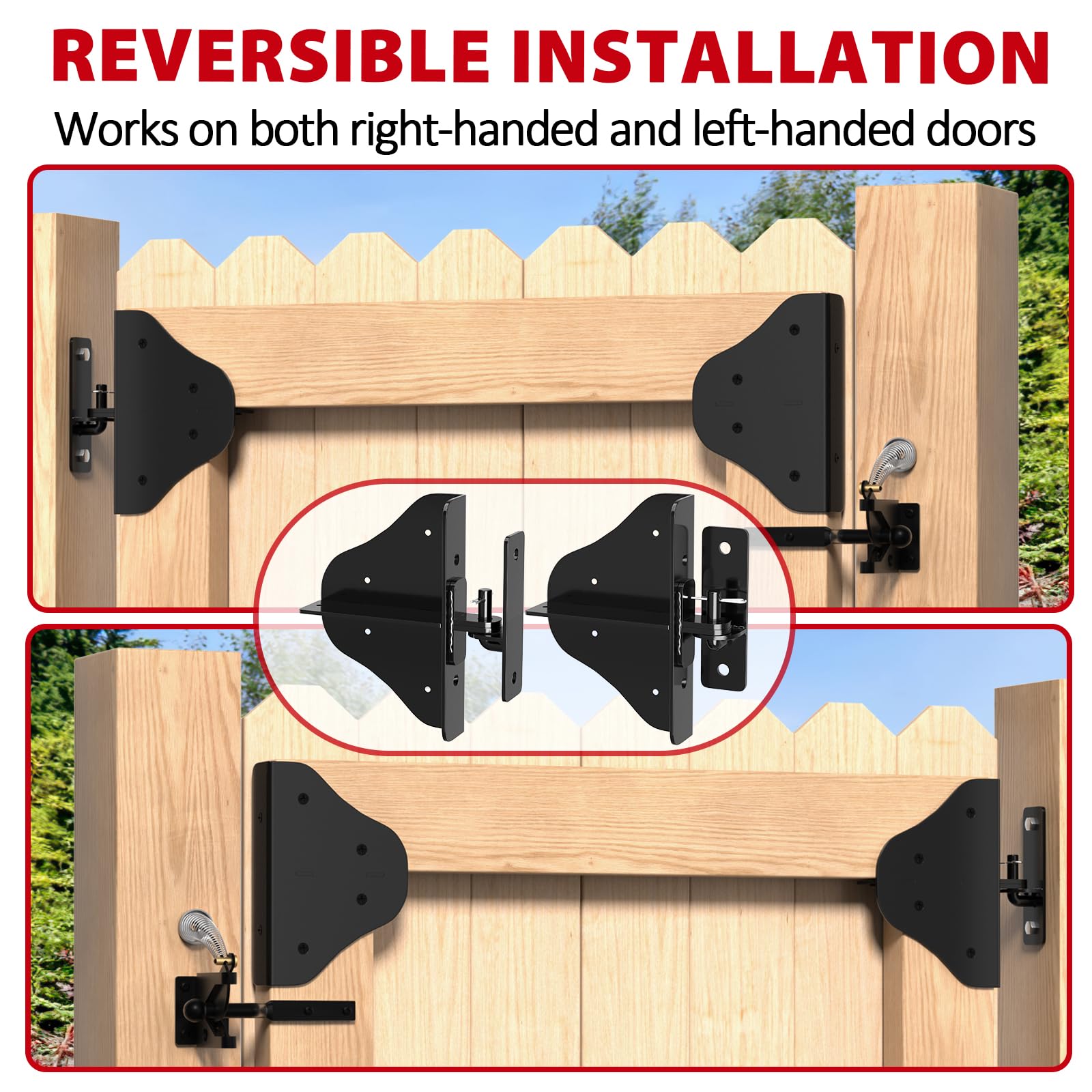 Snapklik.com : Mofeez Anti Sag Gate Kit Fence Gate Hardware - Heavy ...