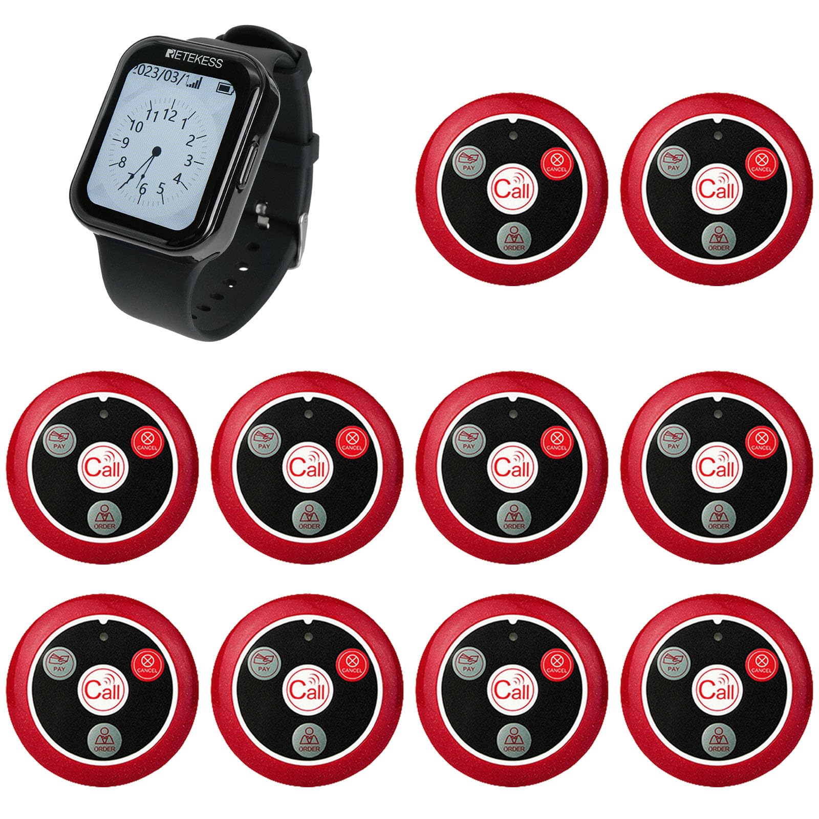 Amazon.com: Retekess TD113 Restaurant Server Pagers, Waitress Pager ...