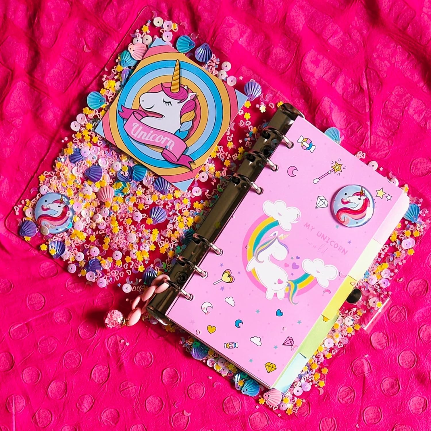 WOLTAX 13 in 1 DIY Unicorn Diary for Girls, Unicorn Notebook for Girls ...
