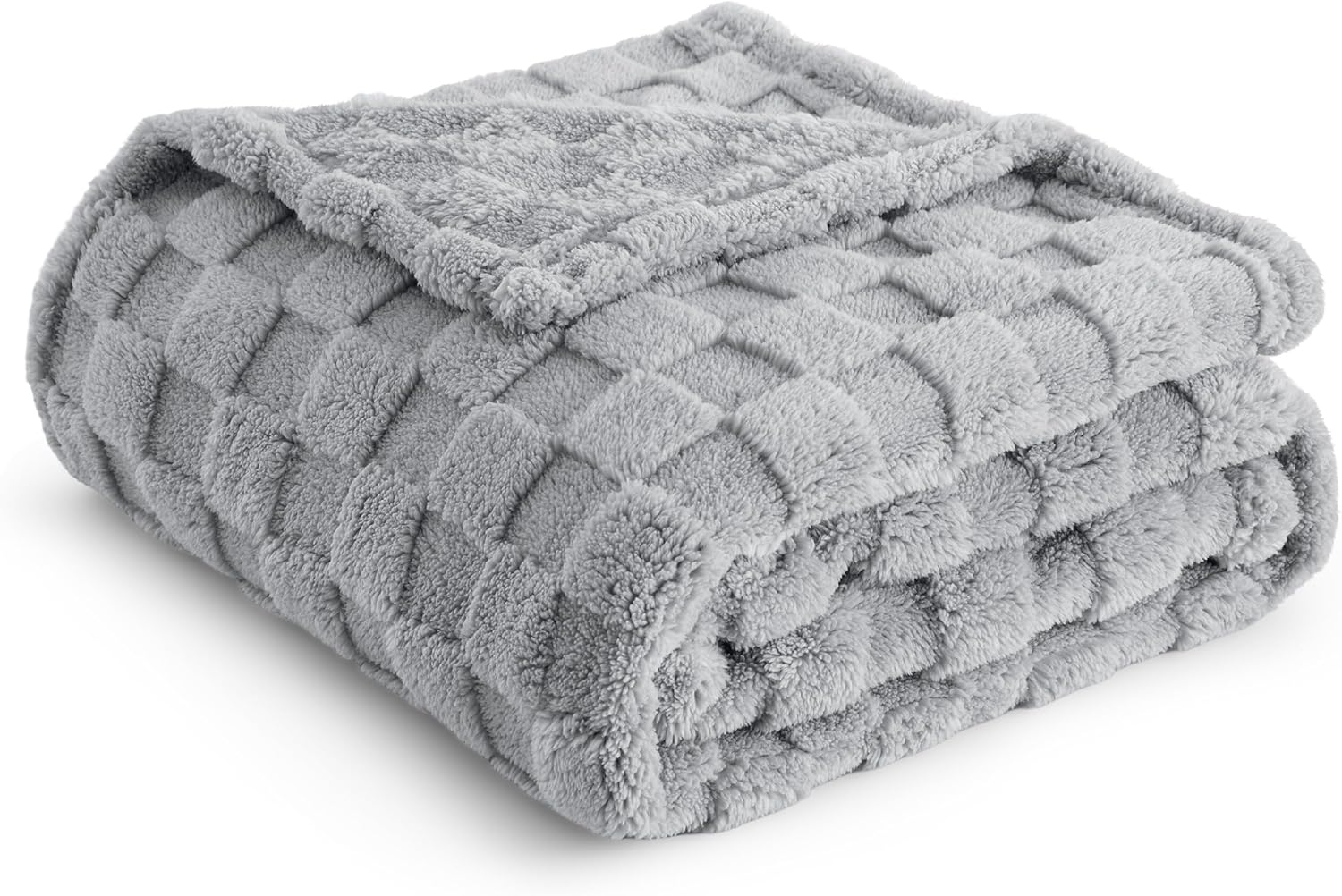 Amazon.com: Bedsure Silver Grey Throw Blanket for Couch - Super Soft ...