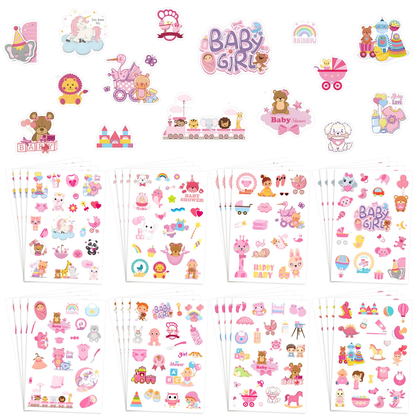 Amazon.com: 32 Sheets Baby Stickers for Scrapbooking Supplies: 480 ...