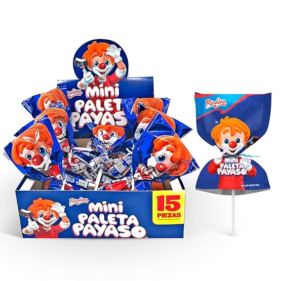 Amazon.com : Ricolino Mini Paleta Payaso Chocolate Covered Marshmallow ...