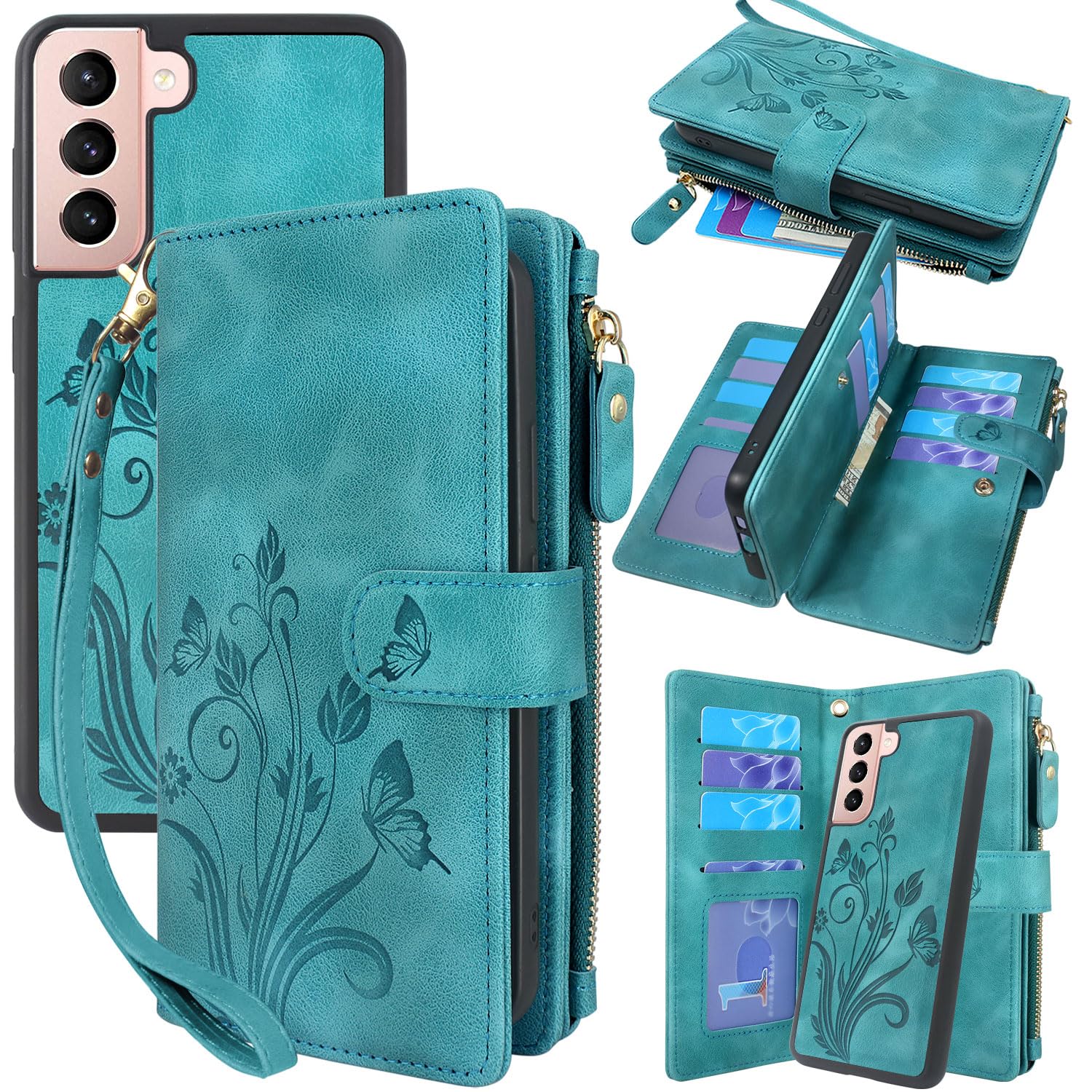 Amazon.com: Lacass for Samsung Galaxy S21 5G G991U Case, [12 Card Slots] ID Credit Cash Holder ...