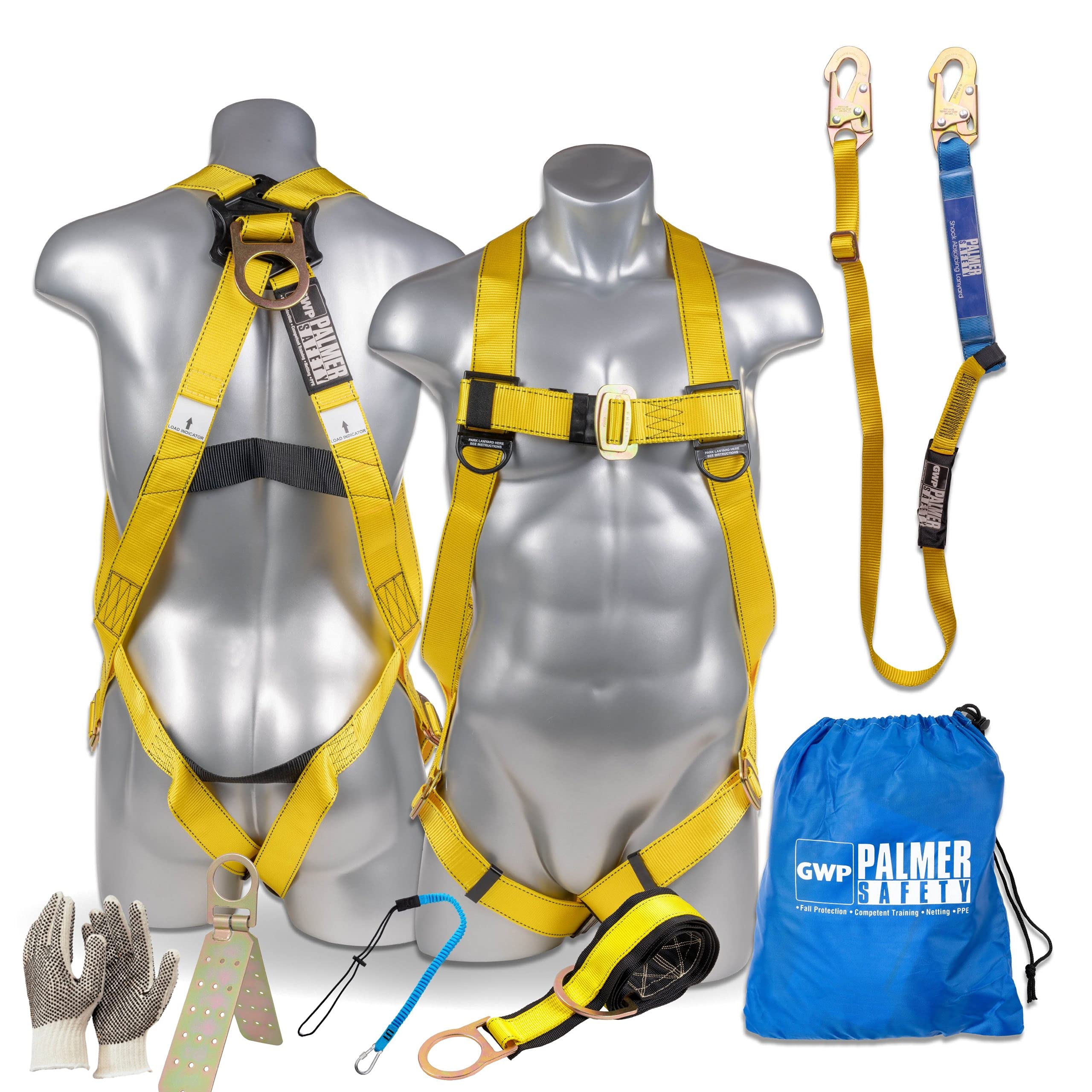 Buy Palmer Safety Fall Protection Universal Safety Harness w/Detachable ...