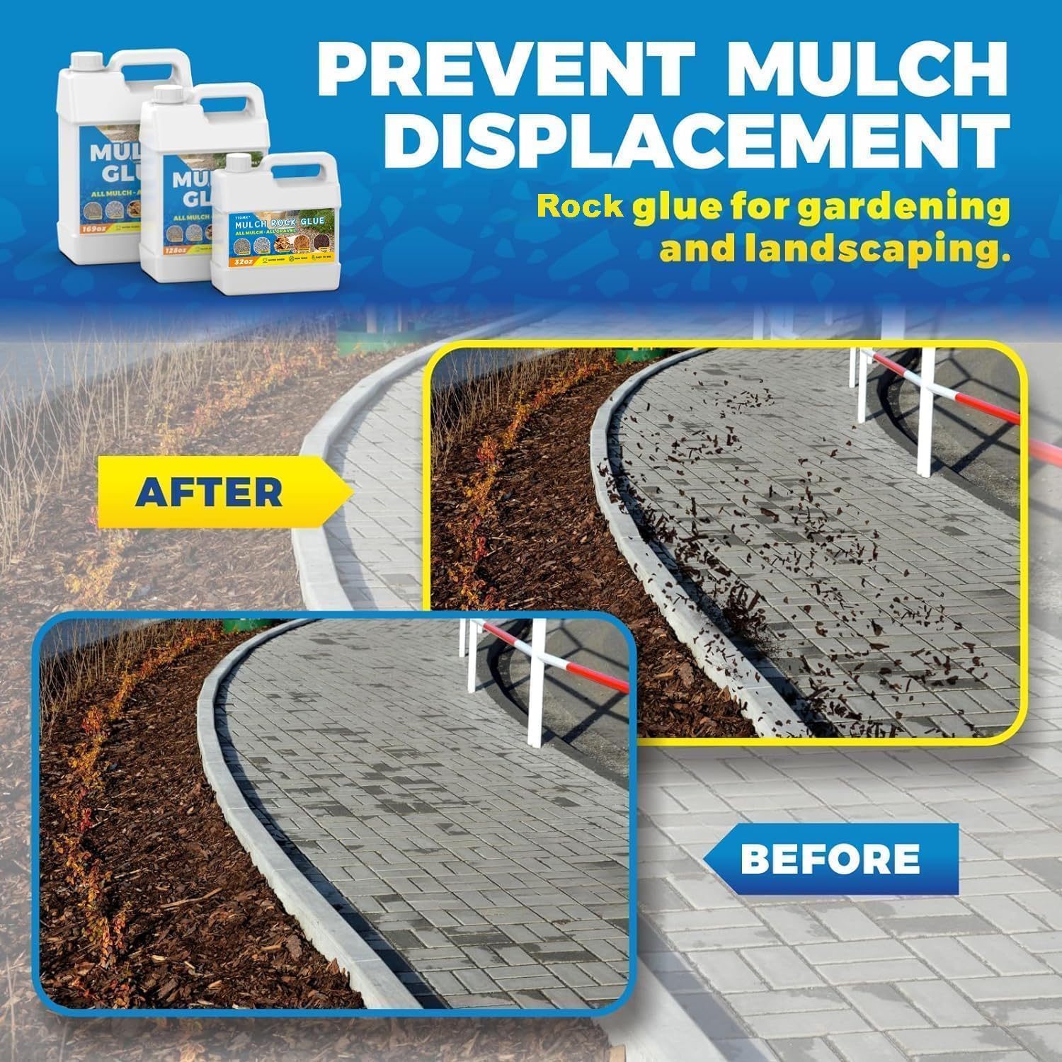 Snapklik.com : Make 219oz Rock Glue For Landscaping, Concentrated Mulch ...