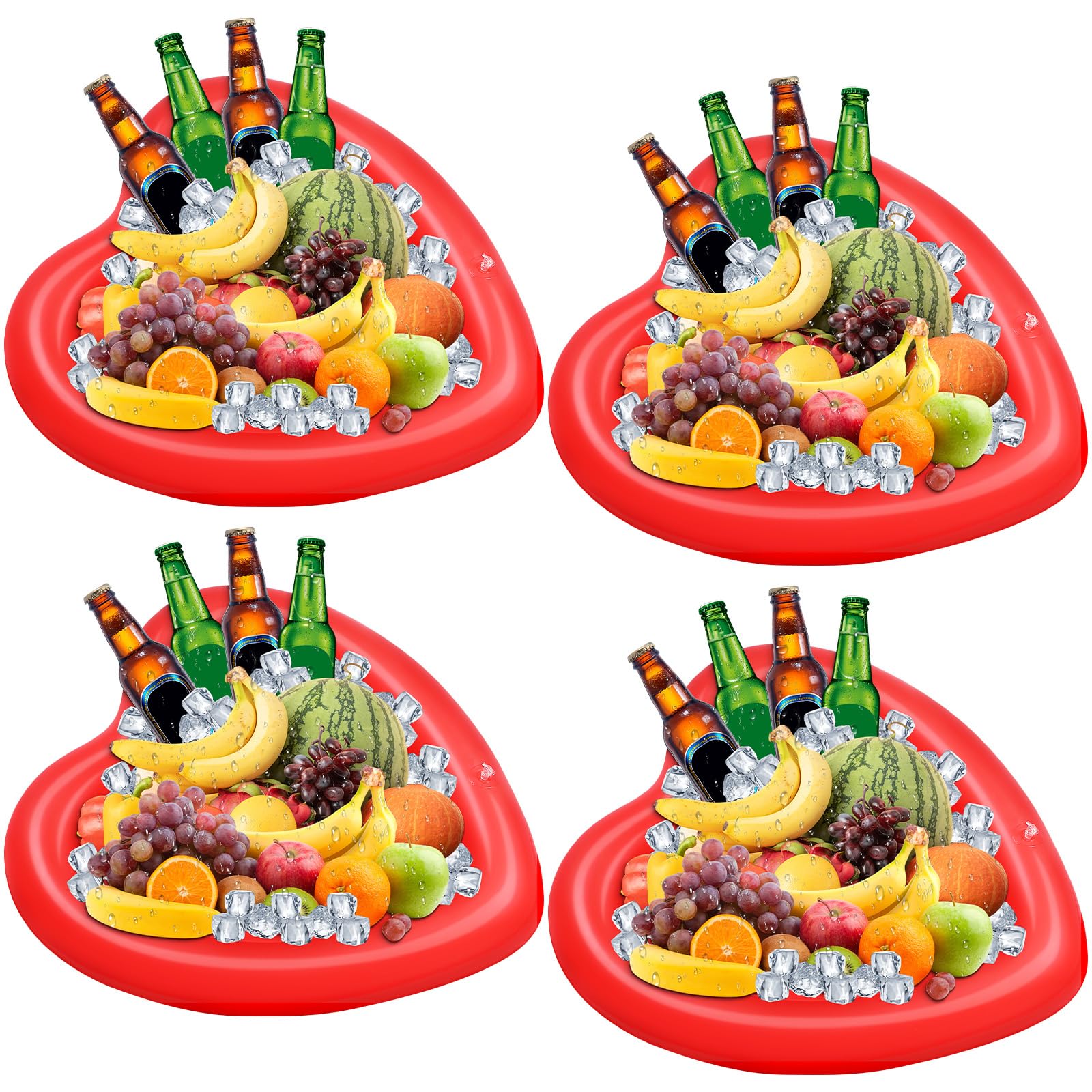 Amazon.com: FairySandy 4 Pcs Inflatable Cooler Heart Shaped Inflatable ...