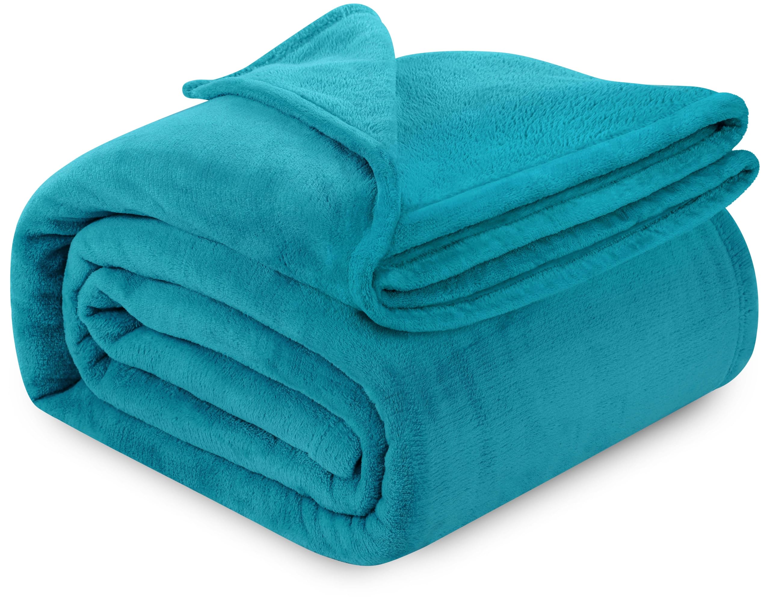 Utopia Bedding Turquoise Fleece Blanket Queen Size Lightweight Fuzzy ...